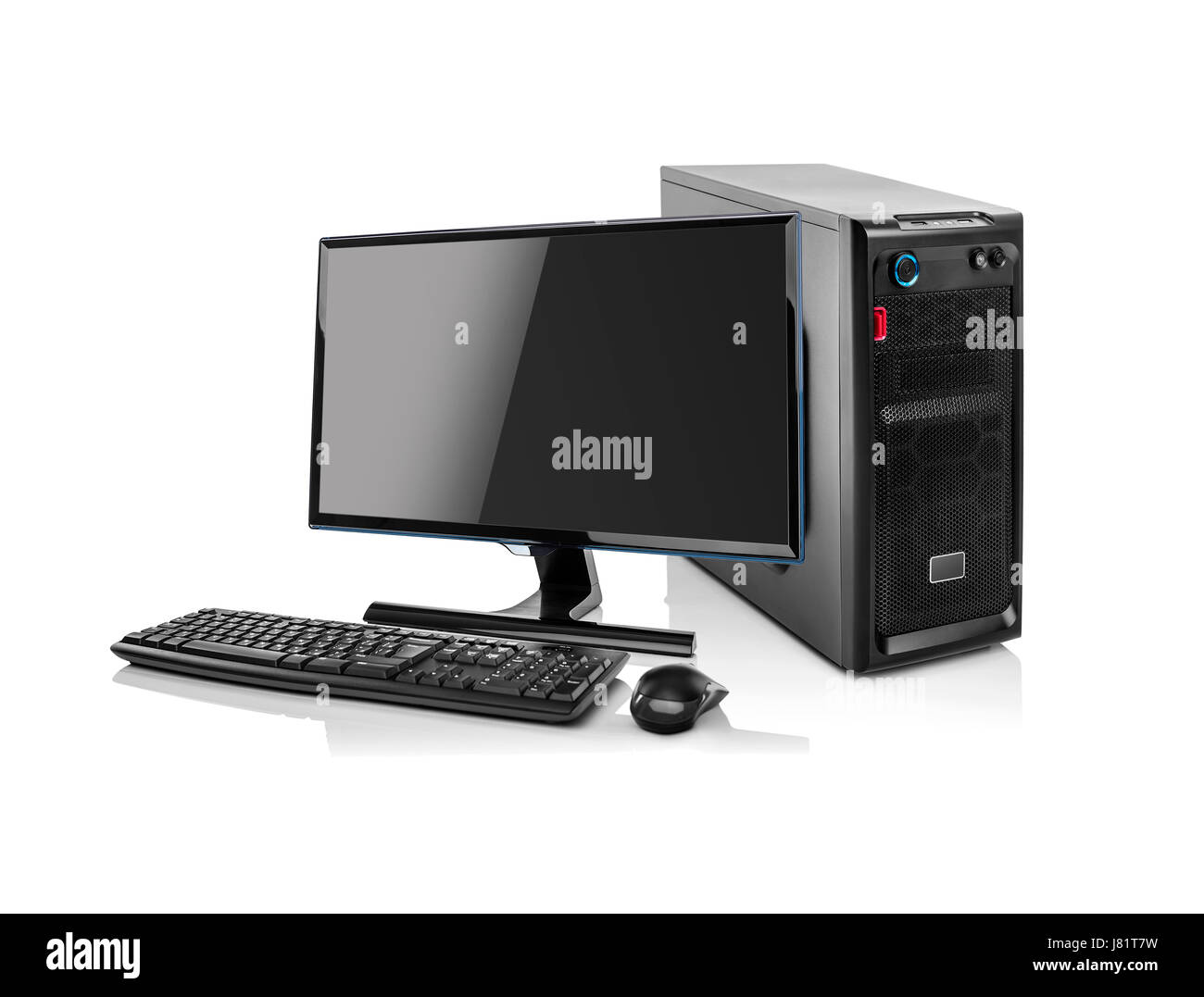 Modern desktop PC computer isolated Stock Photo - Alamy