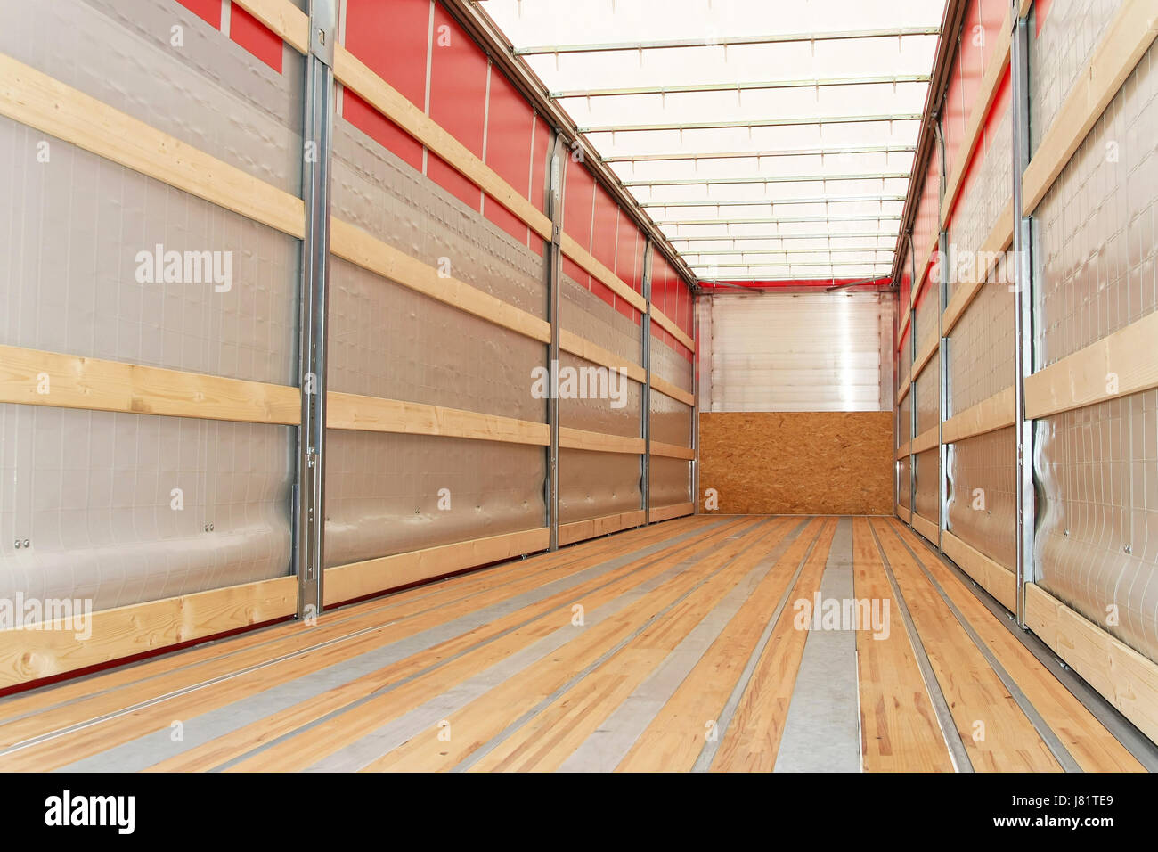 traffic transportation trailer empty logistic cargo truck lorry inside ...