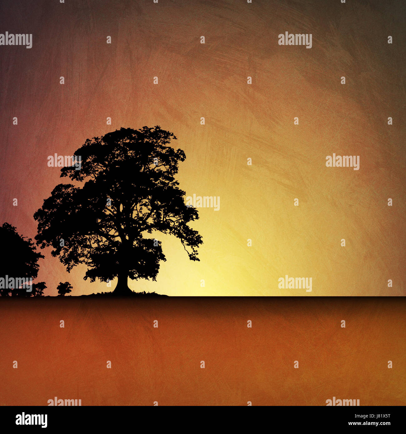 tree tree horizon field illustration country landscape scenery ...