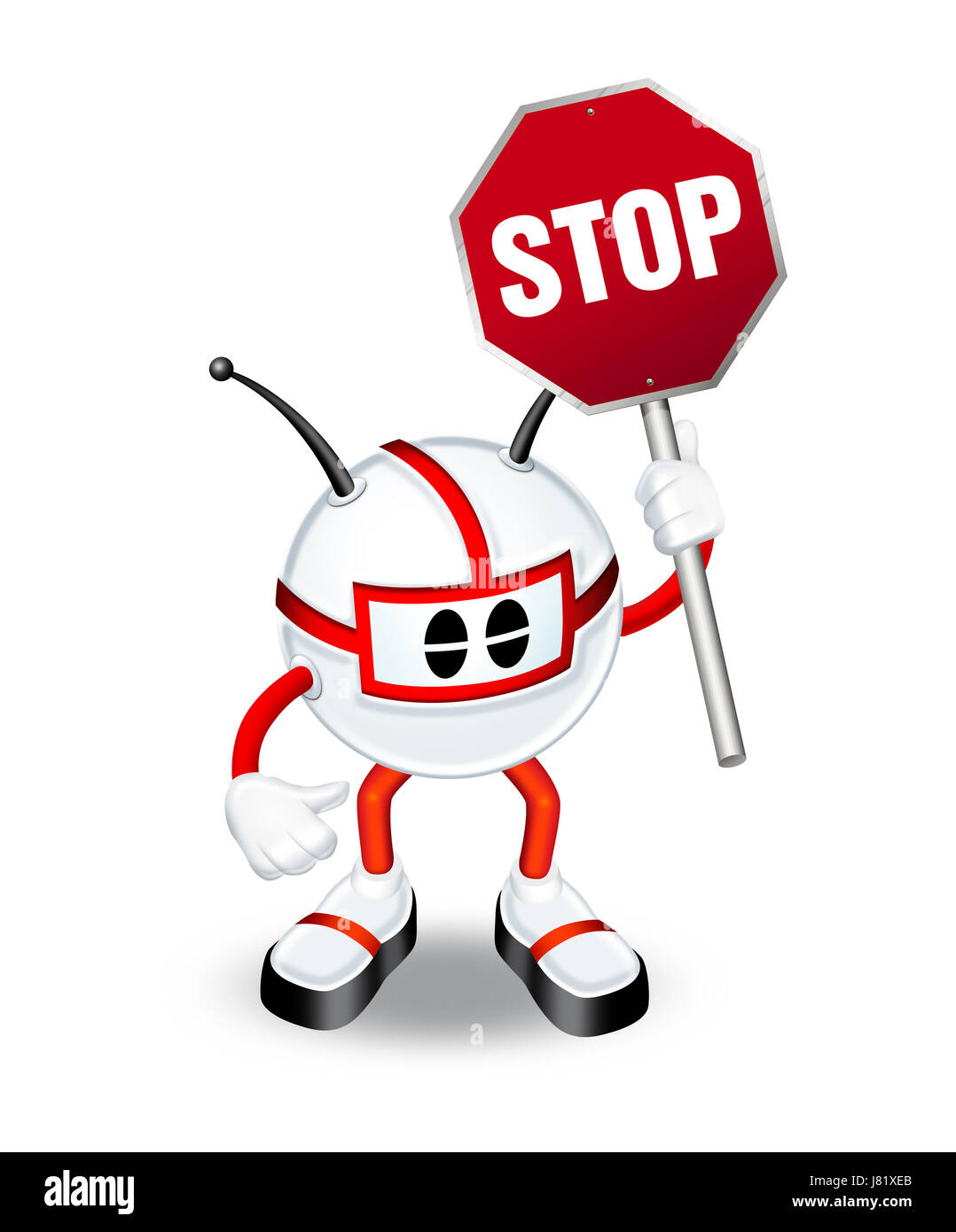 Pictogram hand stop signal image hi-res stock photography and images ...