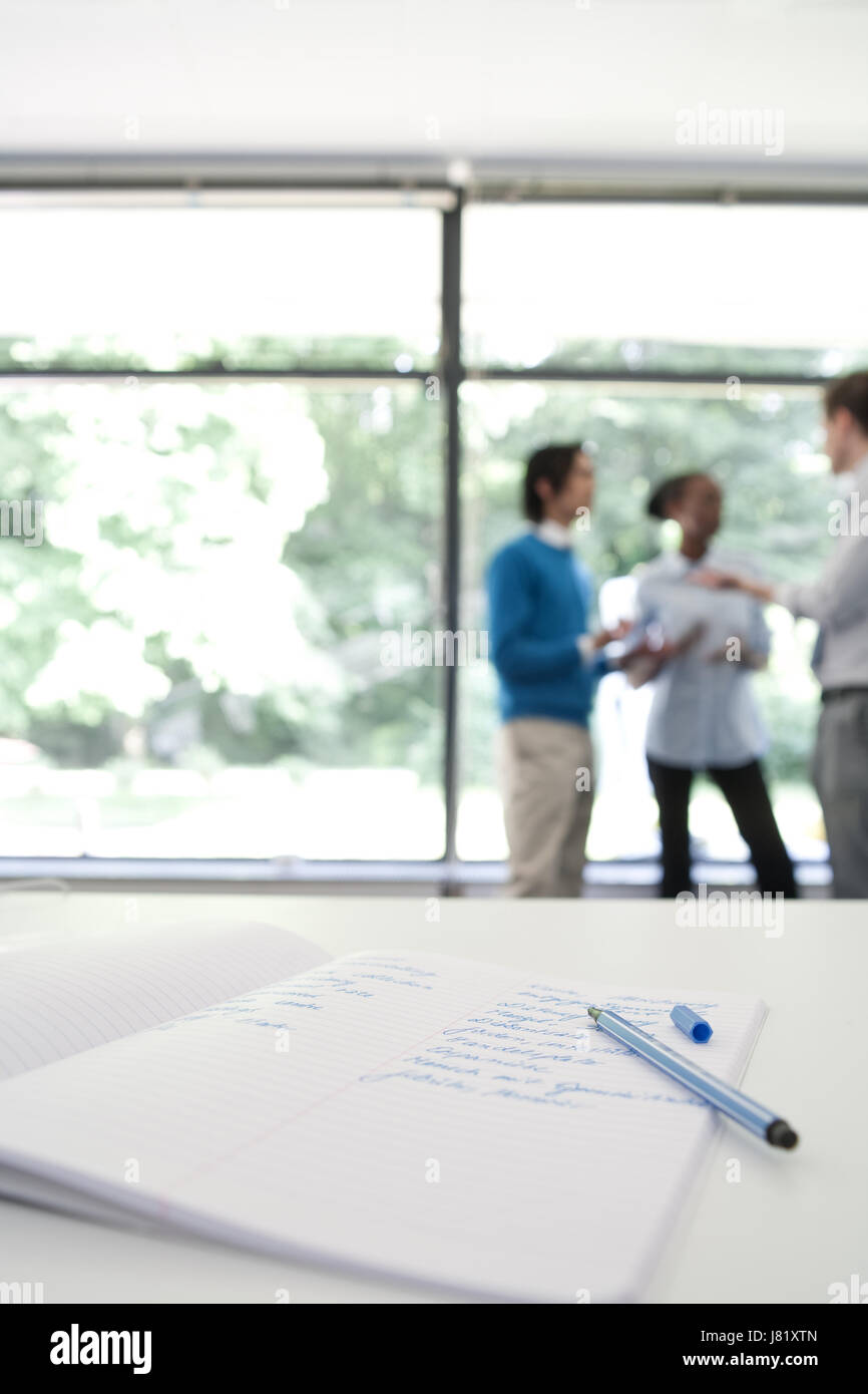 blue office paper academic work desk education university pen style ...