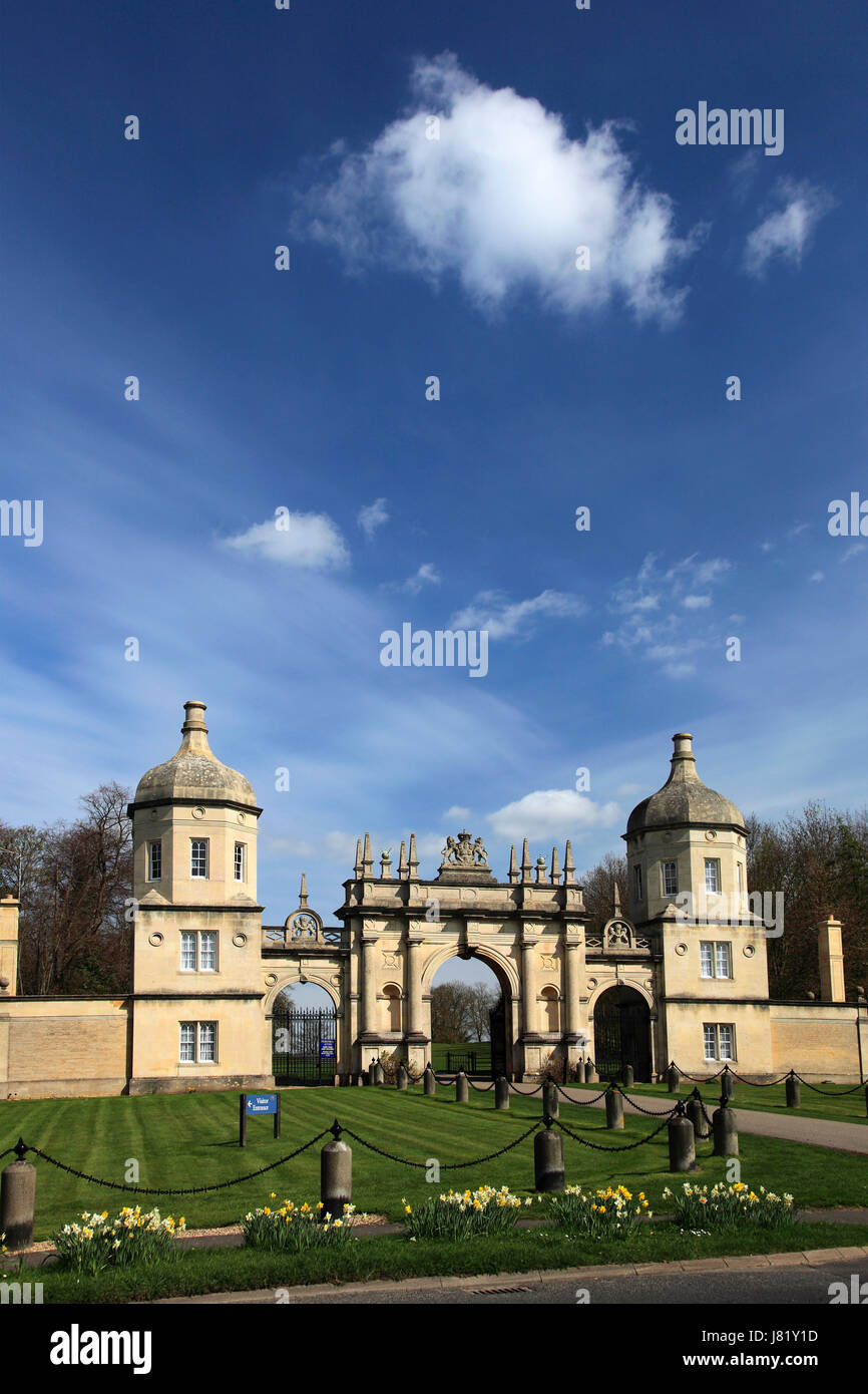 Spring Daffodils, The Bottle Gates, Burghley House stately home ...
