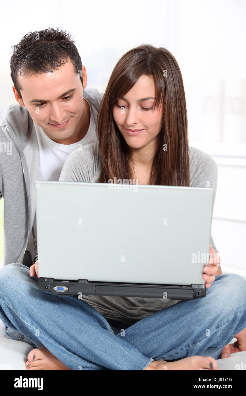 woman laptop notebook computers computer spare time free time leisure leisure Stock Photo - Alamy