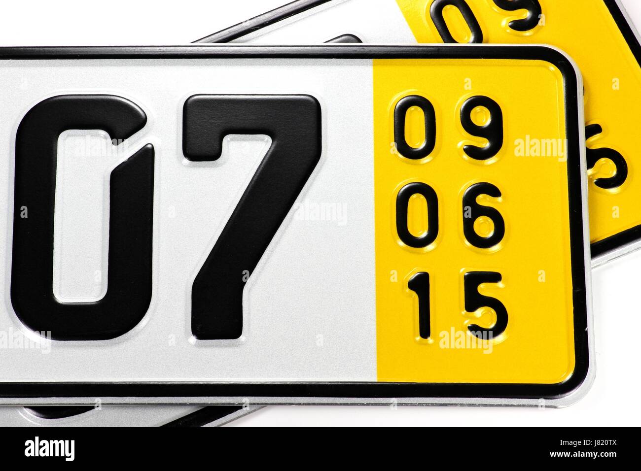validity date of a German temporary registration plate (in this case ...