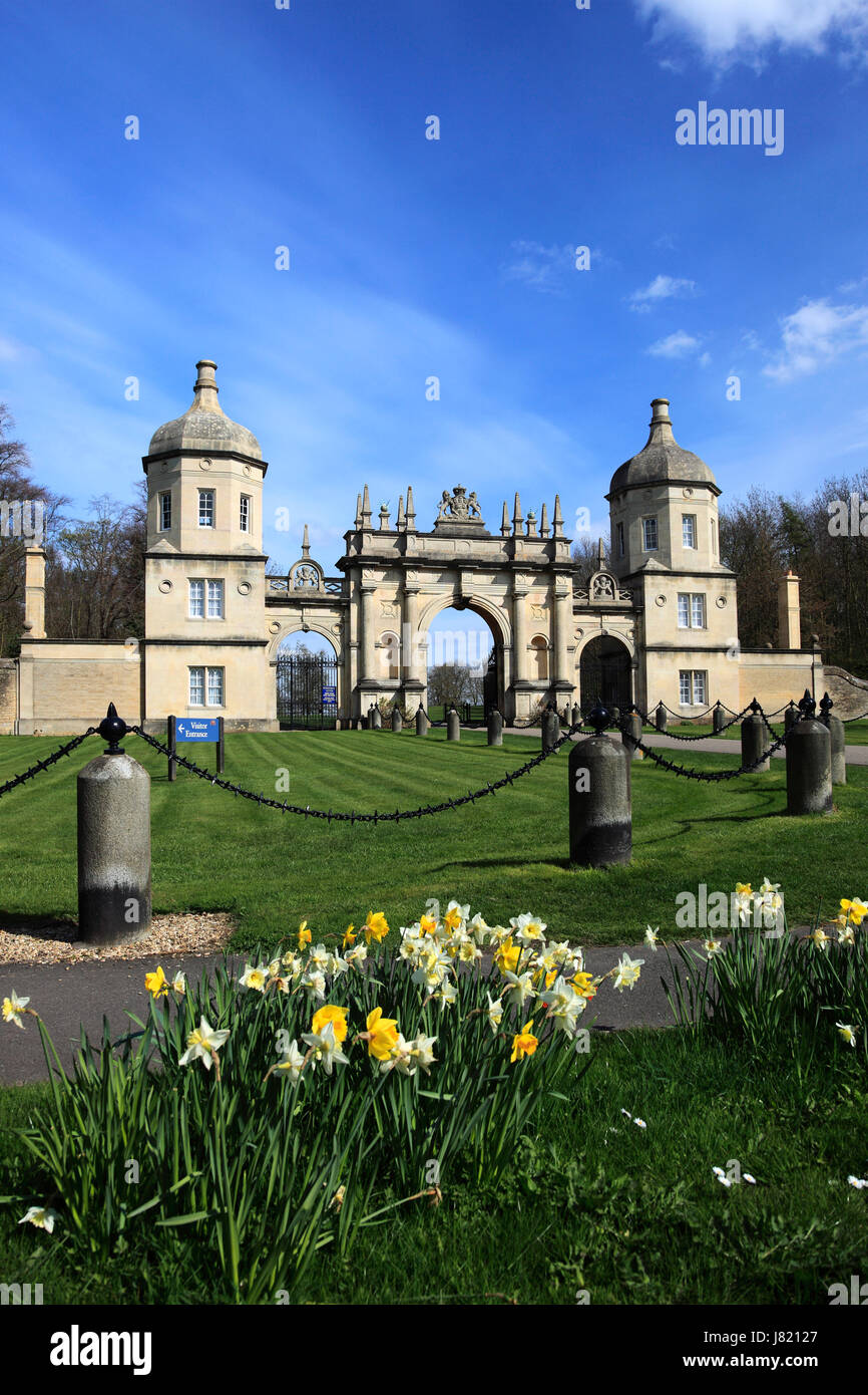Spring Daffodils, The Bottle Gates, Burghley House stately home ...