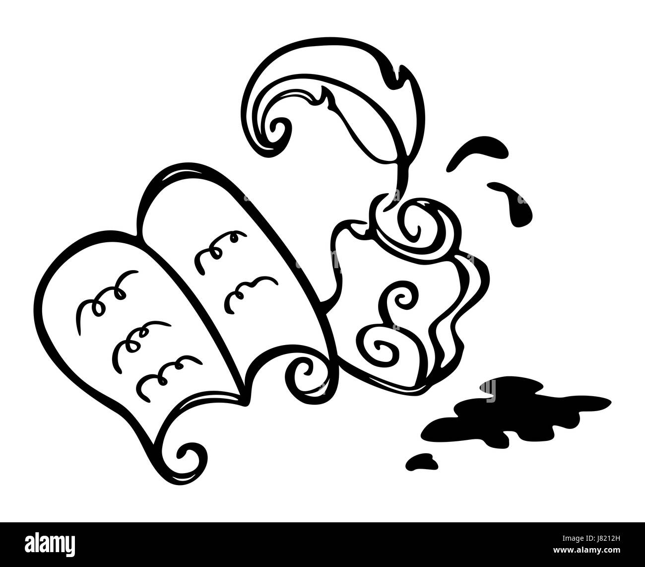 Black ink handwriting Black and White Stock Photos & Images - Alamy