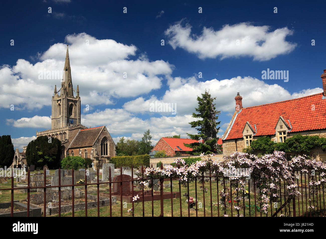 St Andrews church, Billingborough village, Lincolnshire, England, UK ...