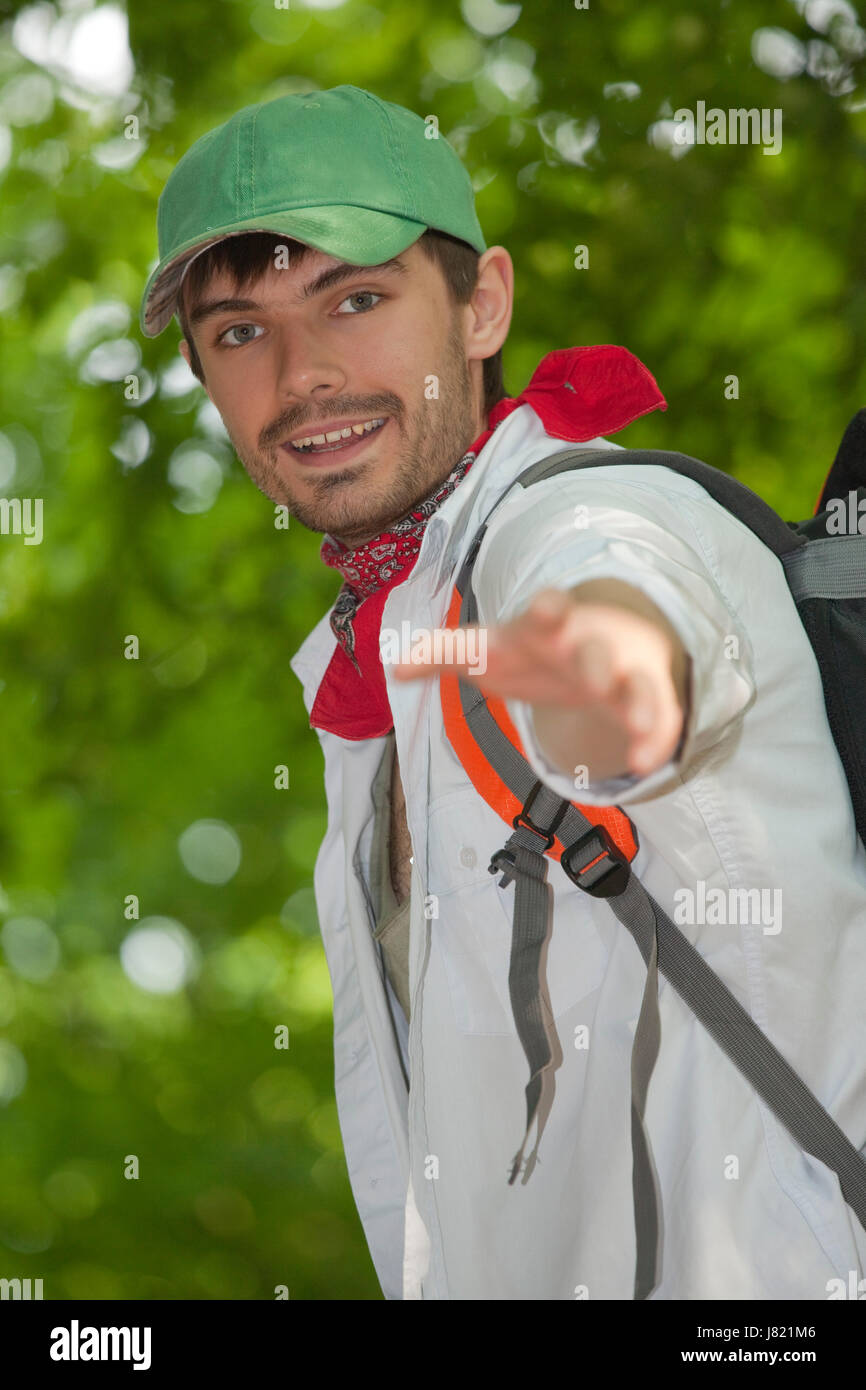 hand active adventure backpack hiking helping hand travel spare time ...