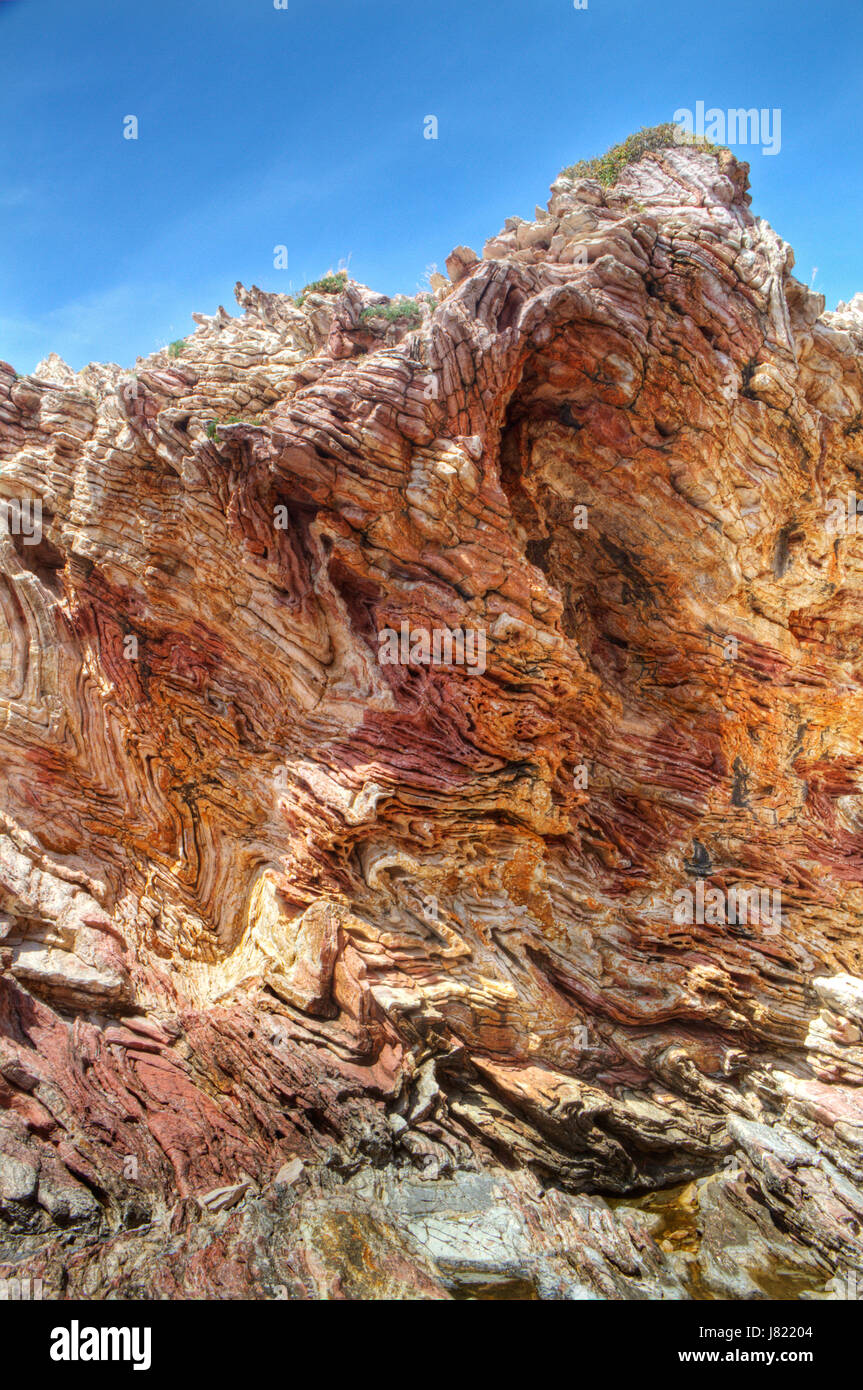 Folded limestone on Crete, Greece Stock Photo - Alamy