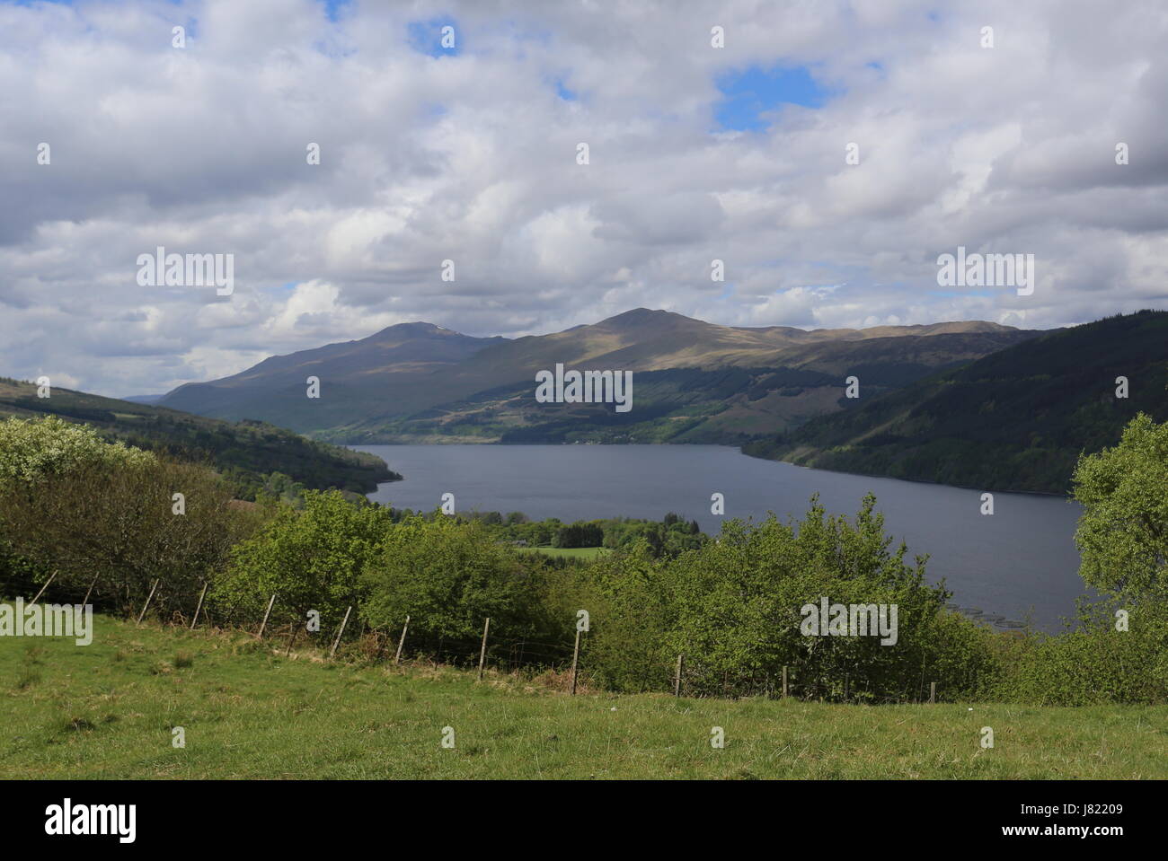Elevated view of Loch Tay Scotland May 2017 Stock Photo - Alamy