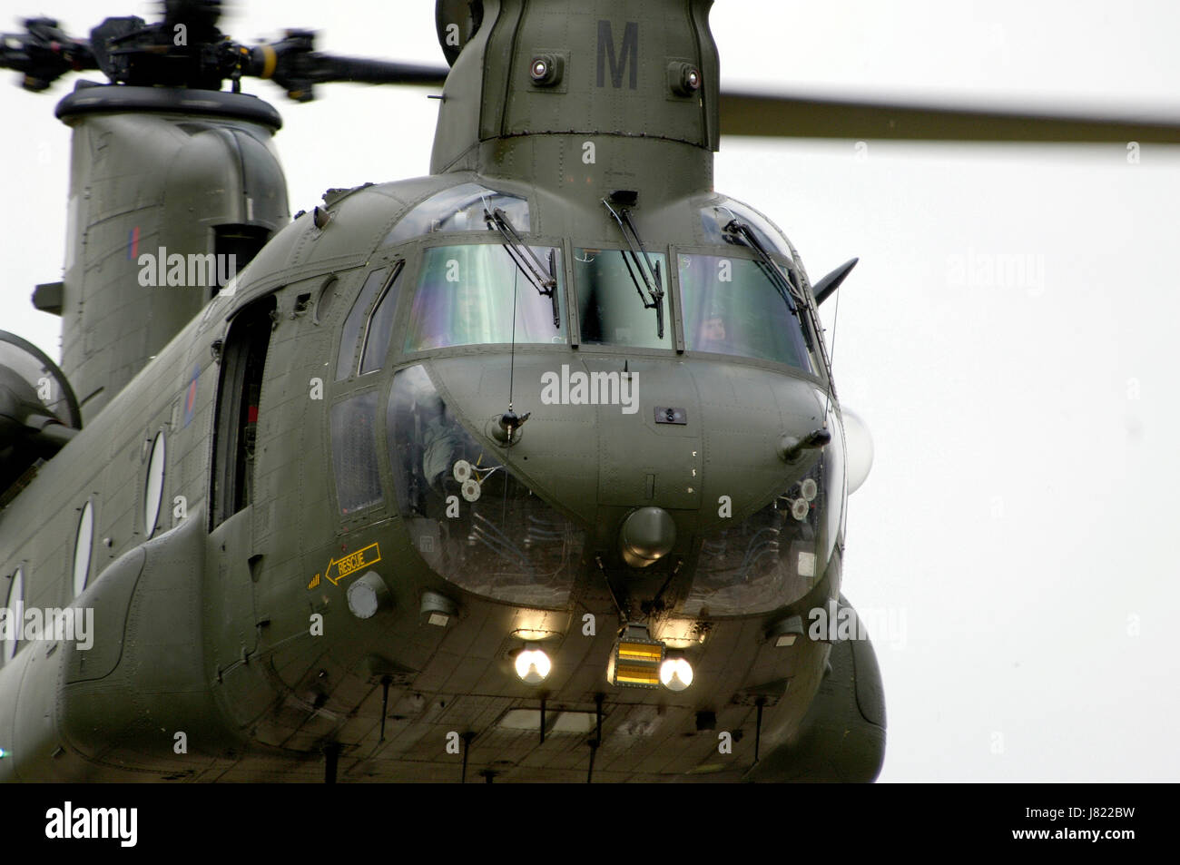Royal Air Force Boeing Chinook landing at airfield Stock Photo - Alamy