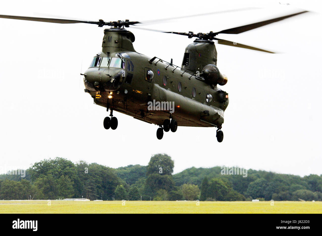 Royal Air Force Boeing Chinook landing at airfield Stock Photo - Alamy