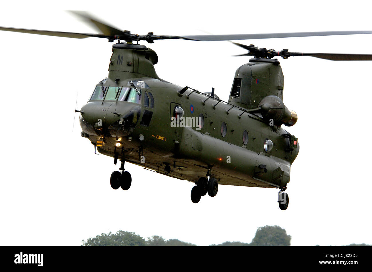 Royal Air Force Boeing Chinook landing at airfield Stock Photo - Alamy
