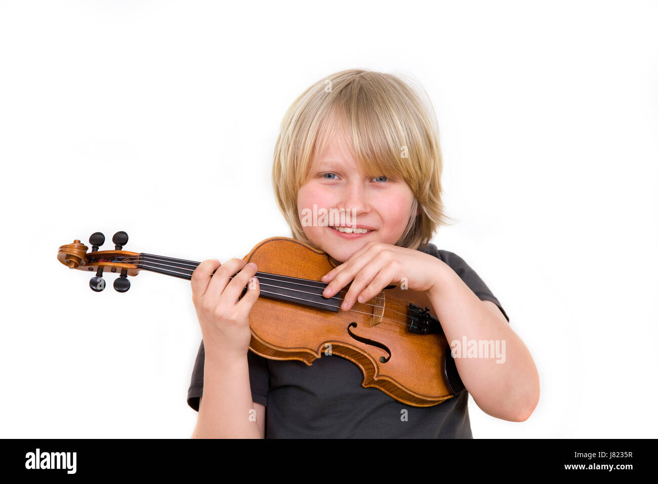 Boy plays violin hi-res stock photography and images - Alamy