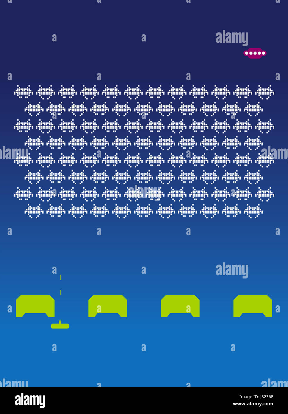Space invaders classic 80s arcade hi-res stock photography and images ...