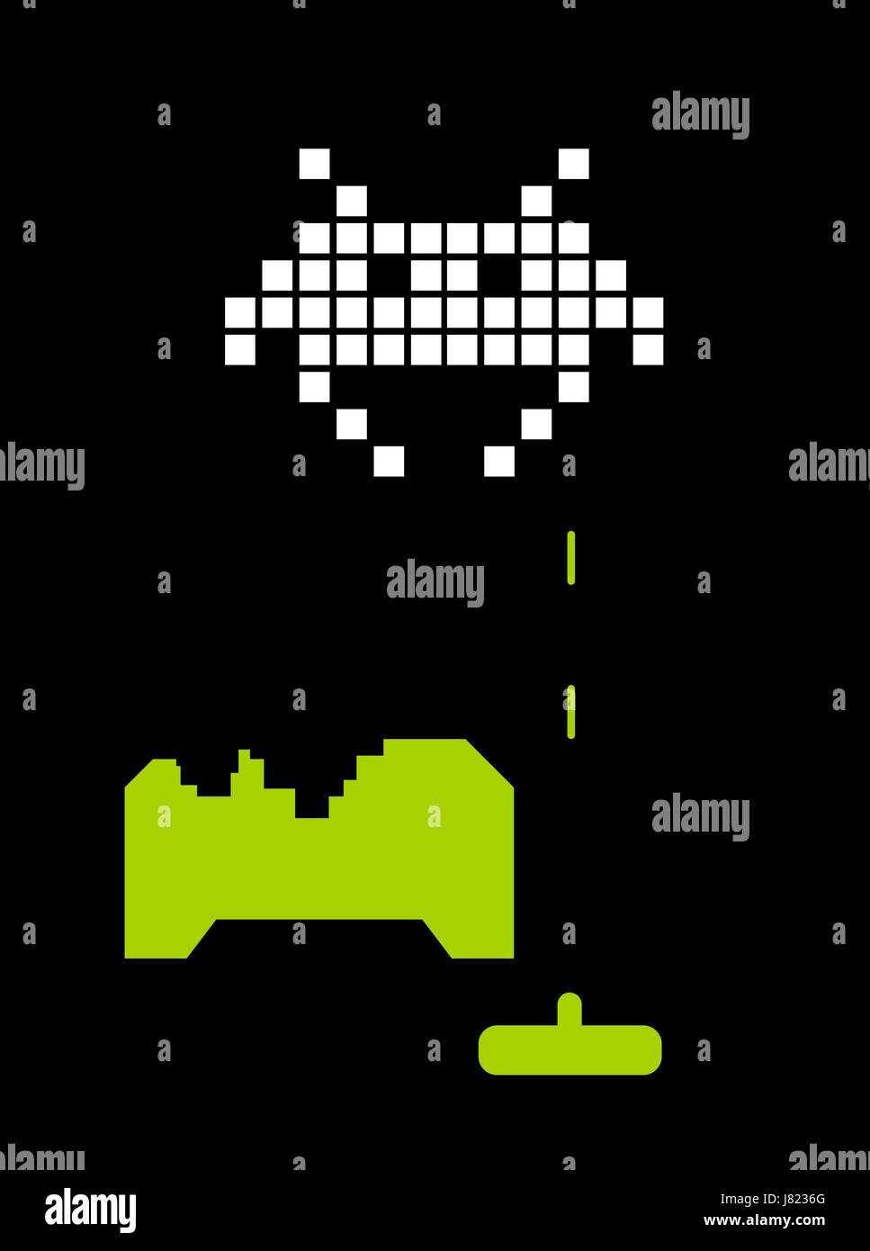 Space invaders classic 80s arcade hi-res stock photography and images ...