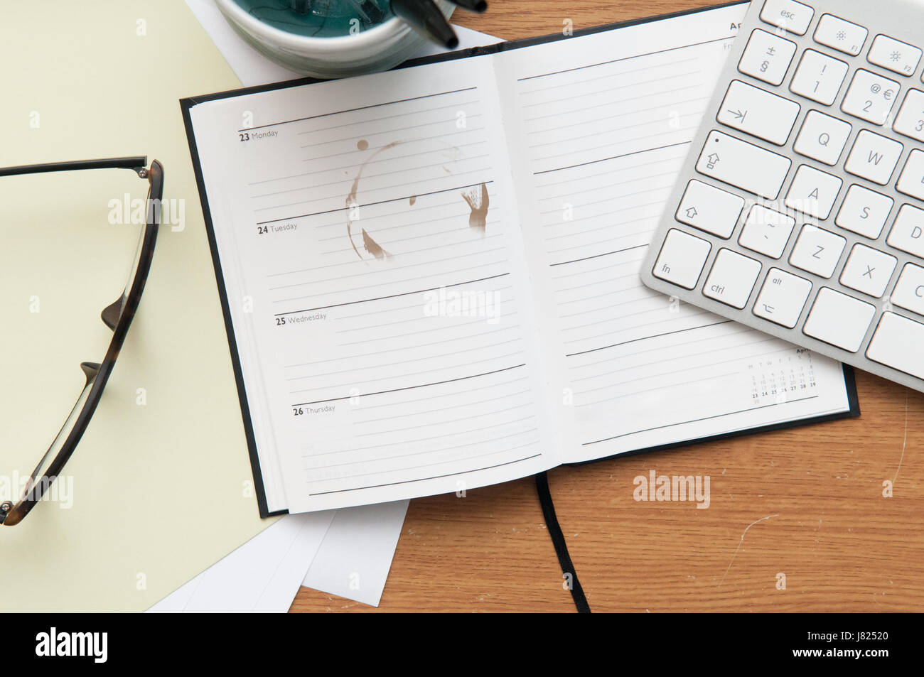 diary or planner to organise an event Stock Photo - Alamy