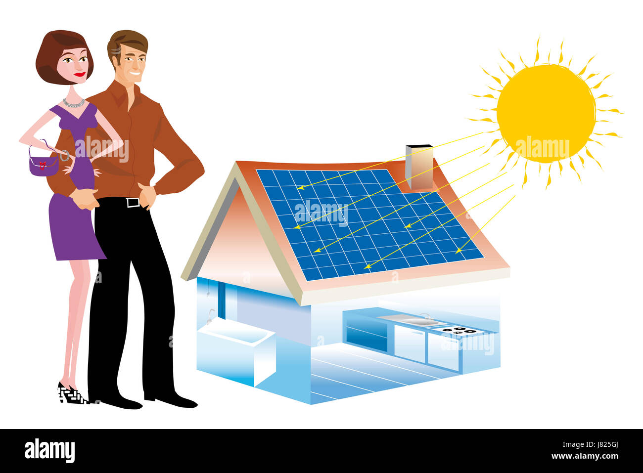 house building energy power electricity electric power solar panel ...