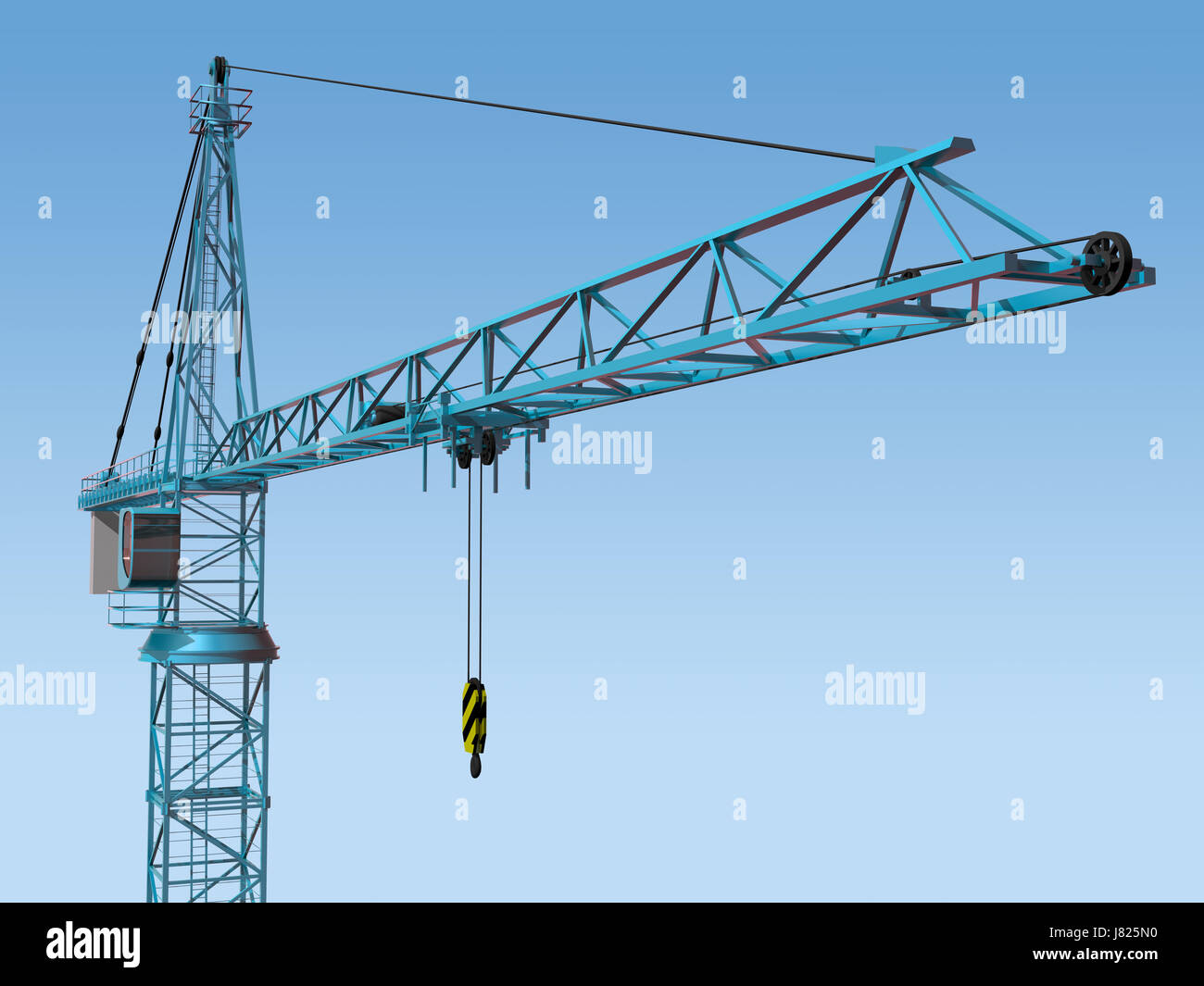 tower elevator lift build building site construction crane blue tower ...