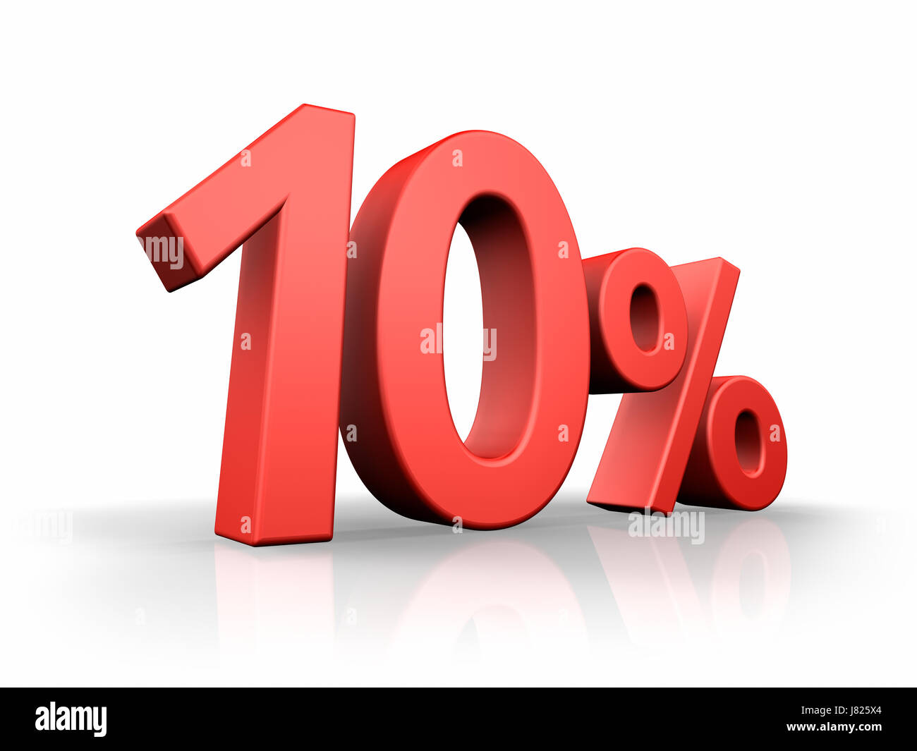 ten number percent percentage red calculation isolated stock exchange ...
