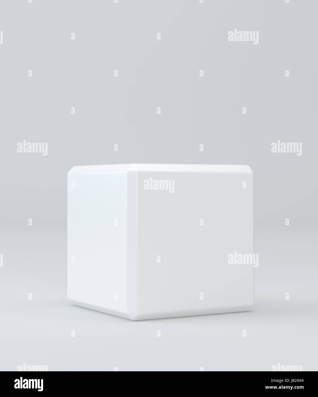 Cube 3d white gray background hi-res stock photography and images - Alamy