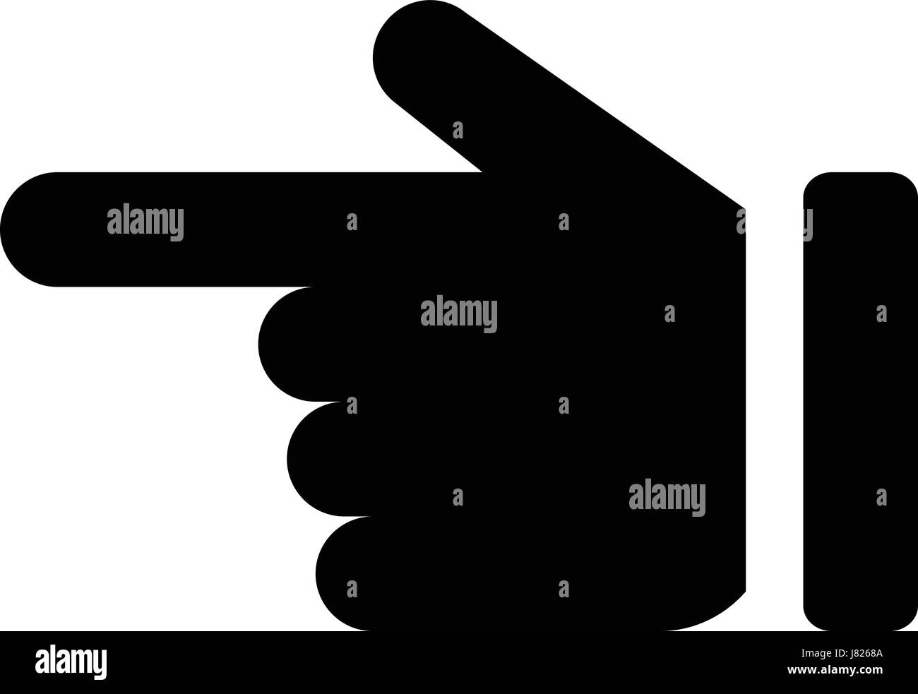 backhand index pointing left Stock Vector Image & Art - Alamy