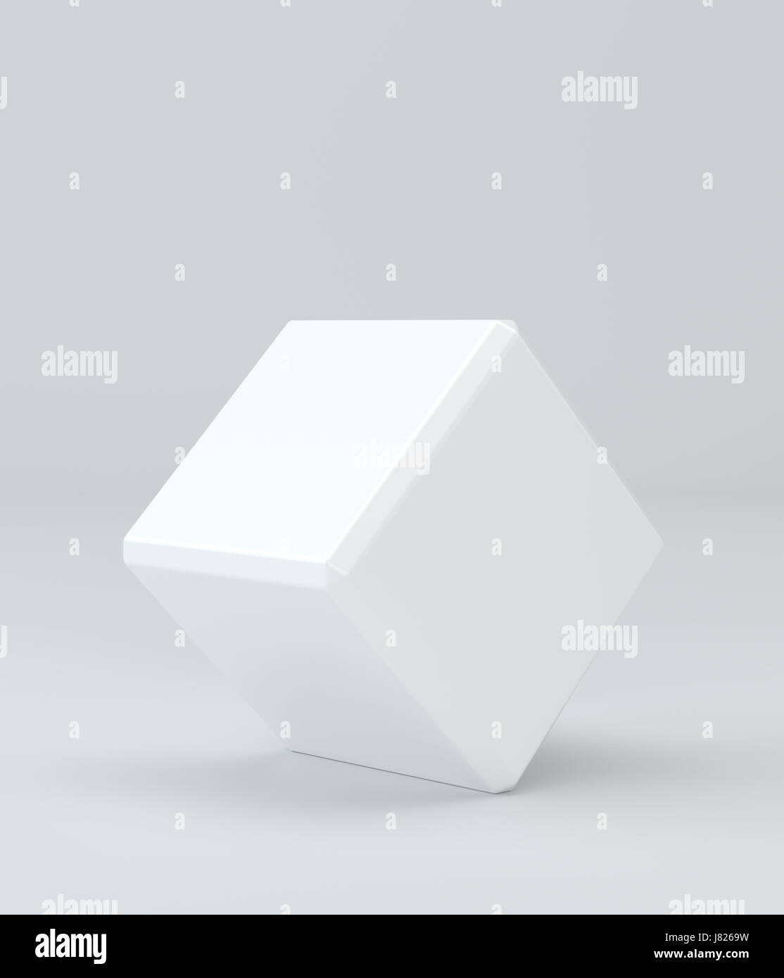 White cube in light studio Stock Photo - Alamy