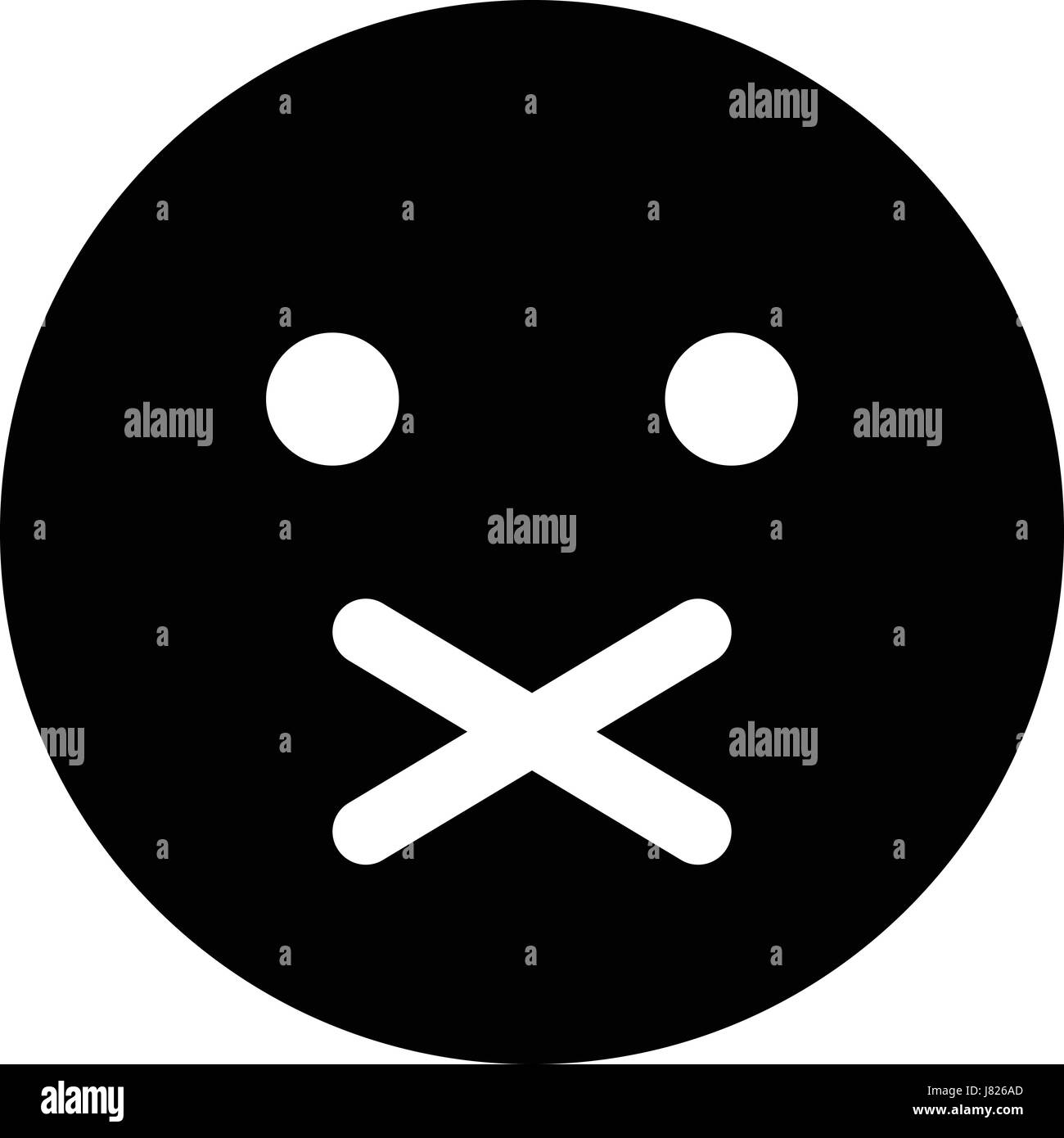 Closed mouth vector Black and White Stock Photos & Images - Alamy