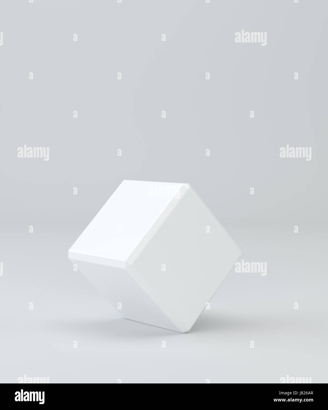 Empty blank cube. Box template on background. 3d rendering Stock Photo ...