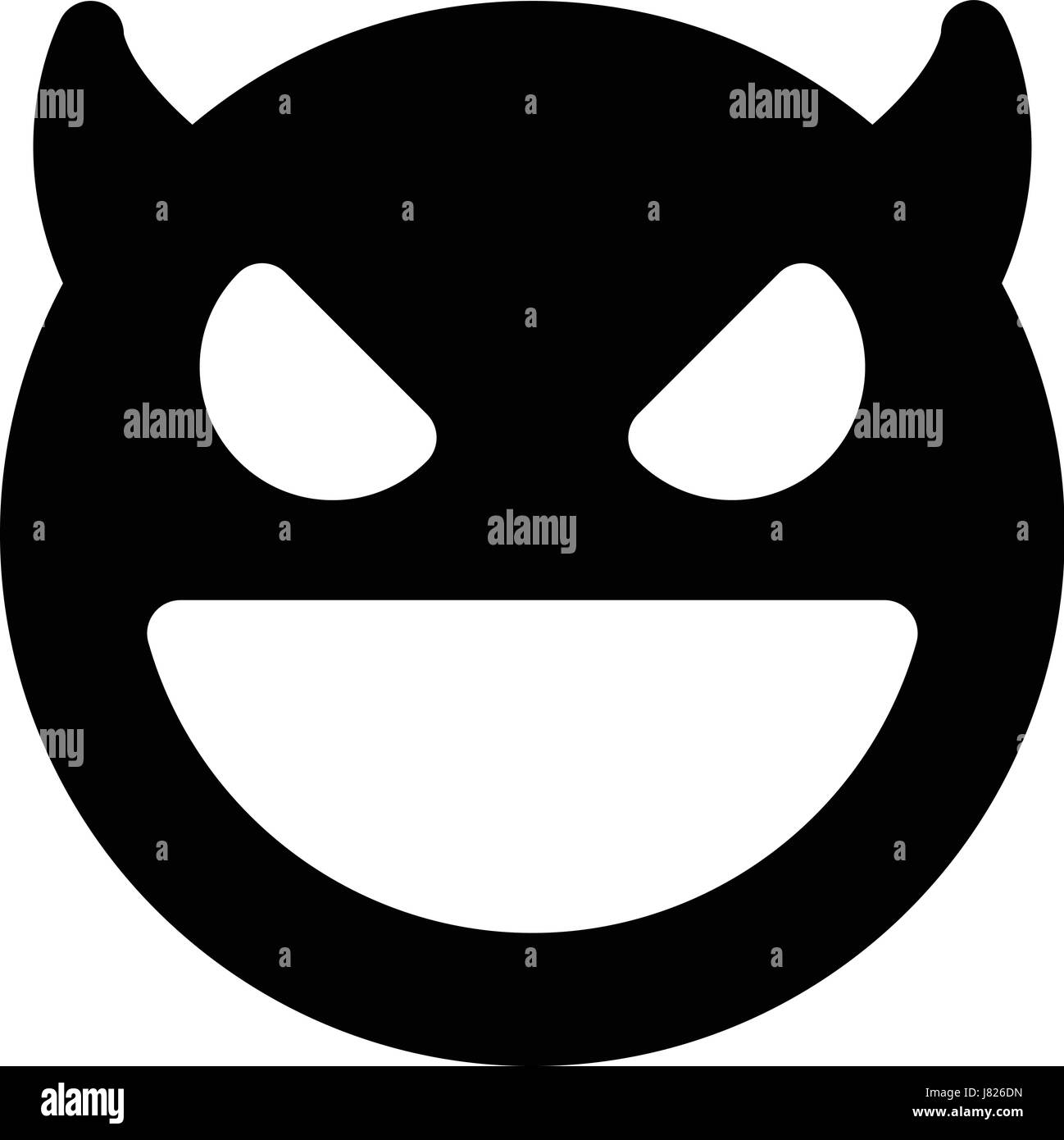 Devil Emoji Stencil