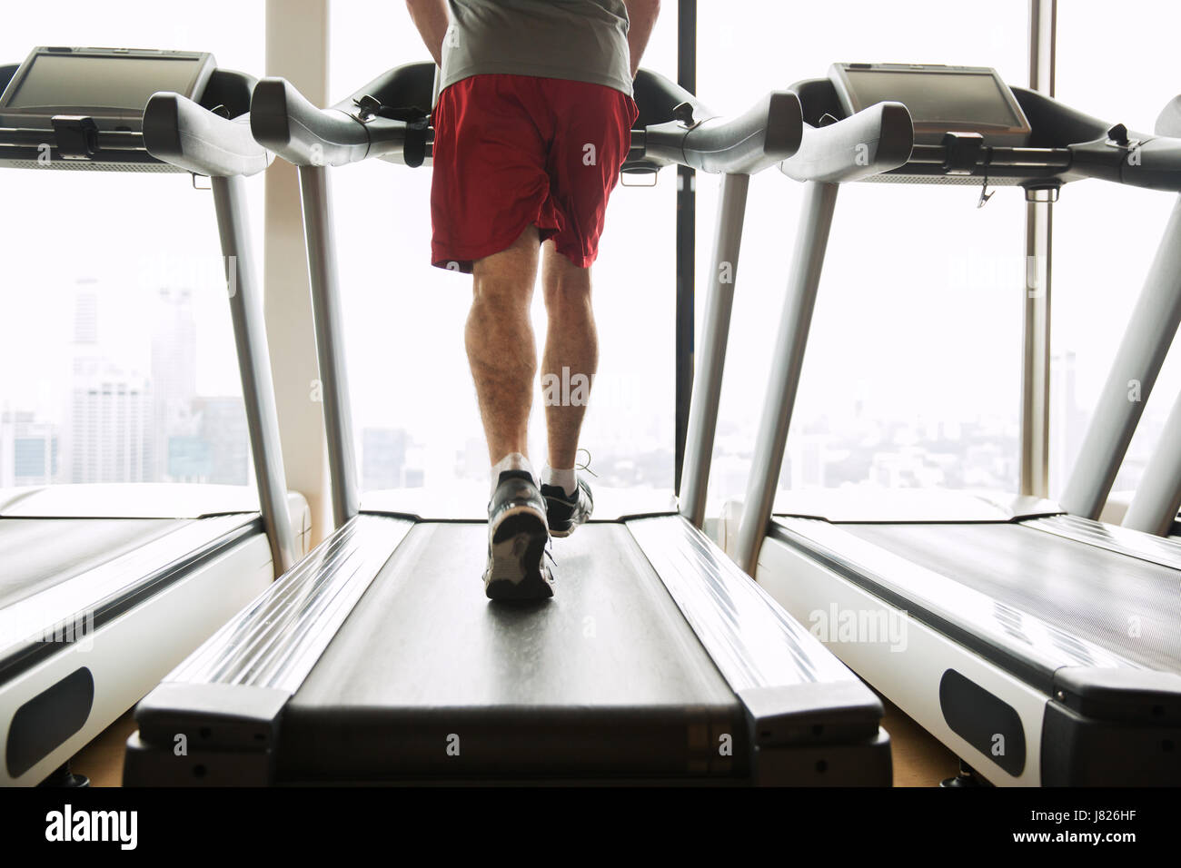 Exercising on treadmill in hi-res stock photography and images - Alamy