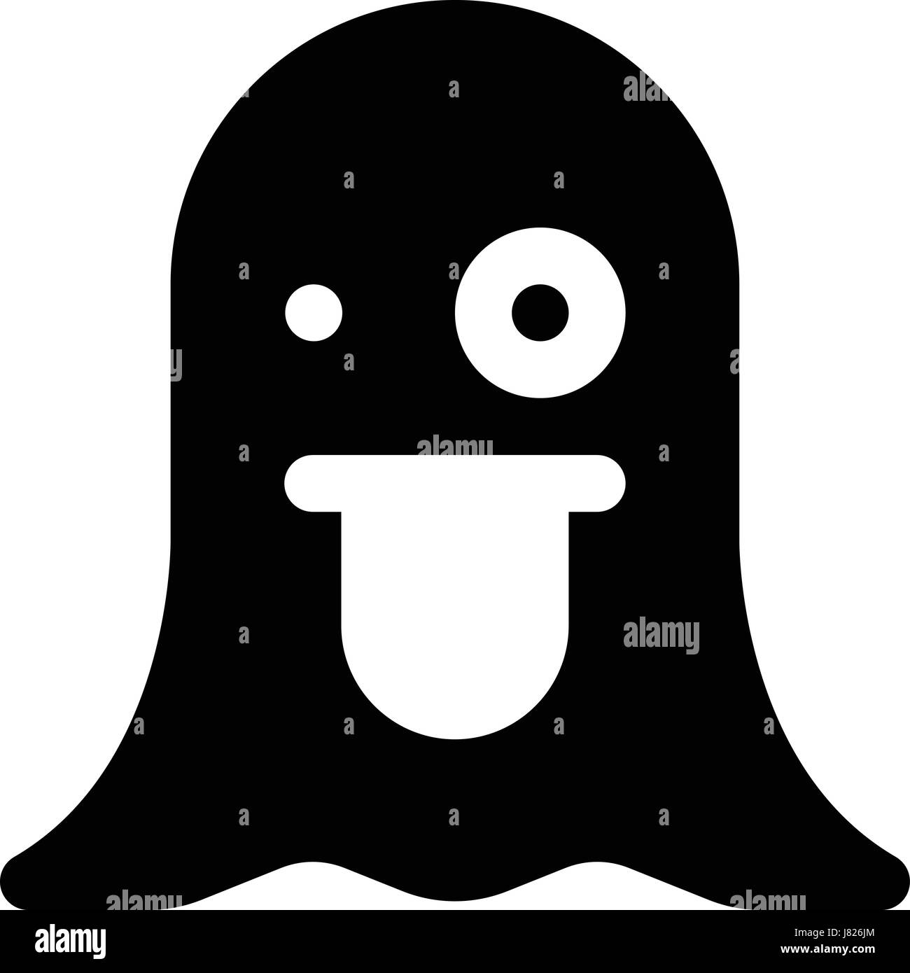 Ghost icons vector illustration Black and White Stock Photos & Images ...