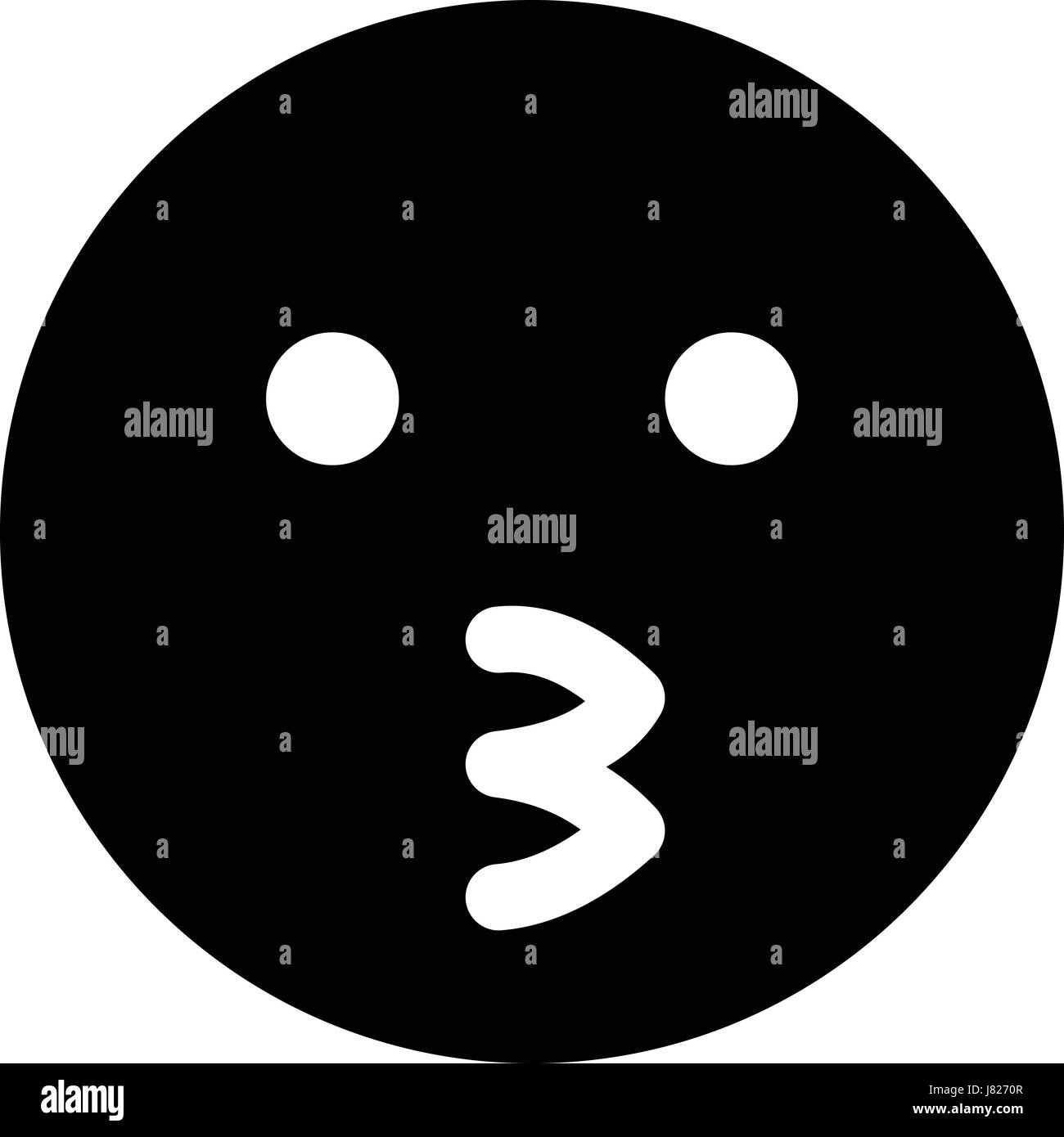 Blowing Kiss Emoji Stock Vector Images Alamy