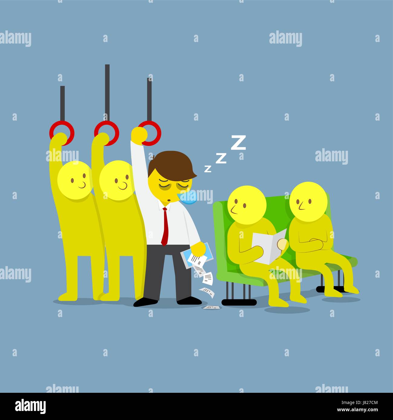 Sleeping bus Stock Vector Images - Alamy