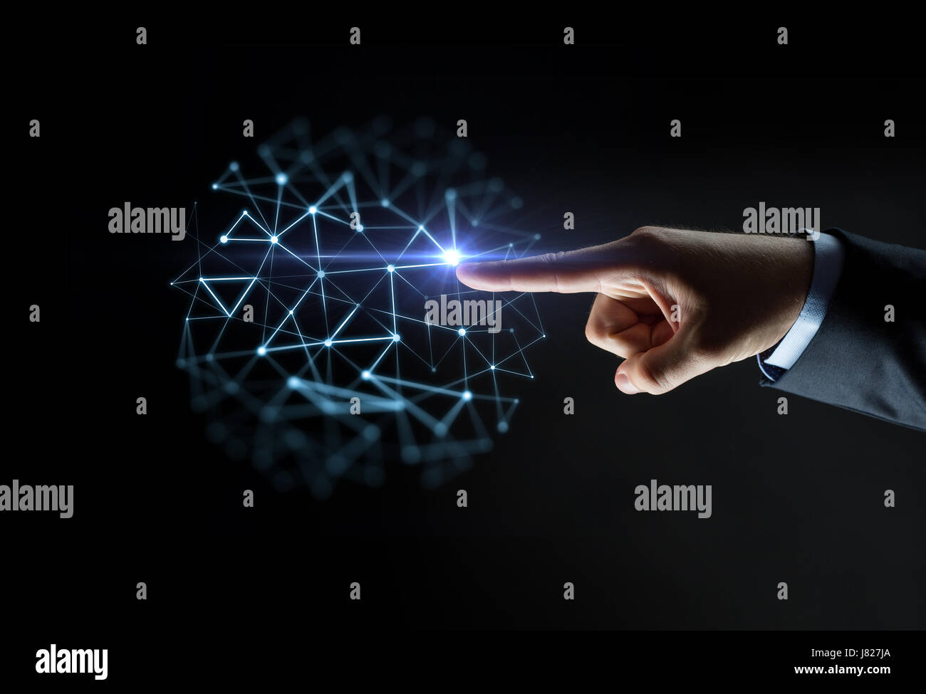 Hand pointing science technology hi-res stock photography and images ...