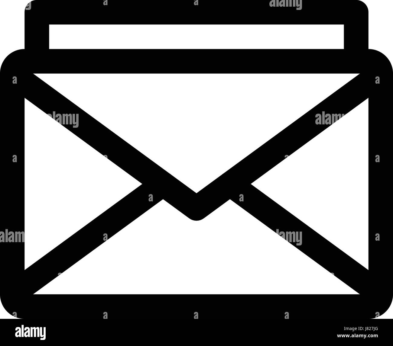 Receive email icon Black and White Stock Photos & Images - Alamy