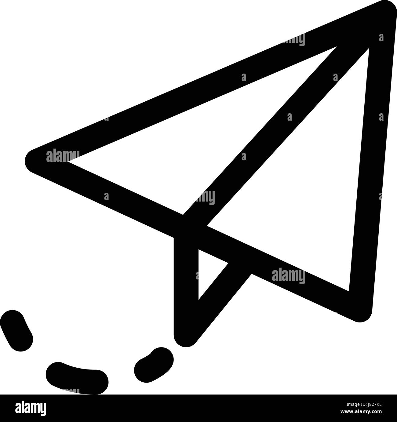 flying paper plane Stock Vector Image & Art - Alamy