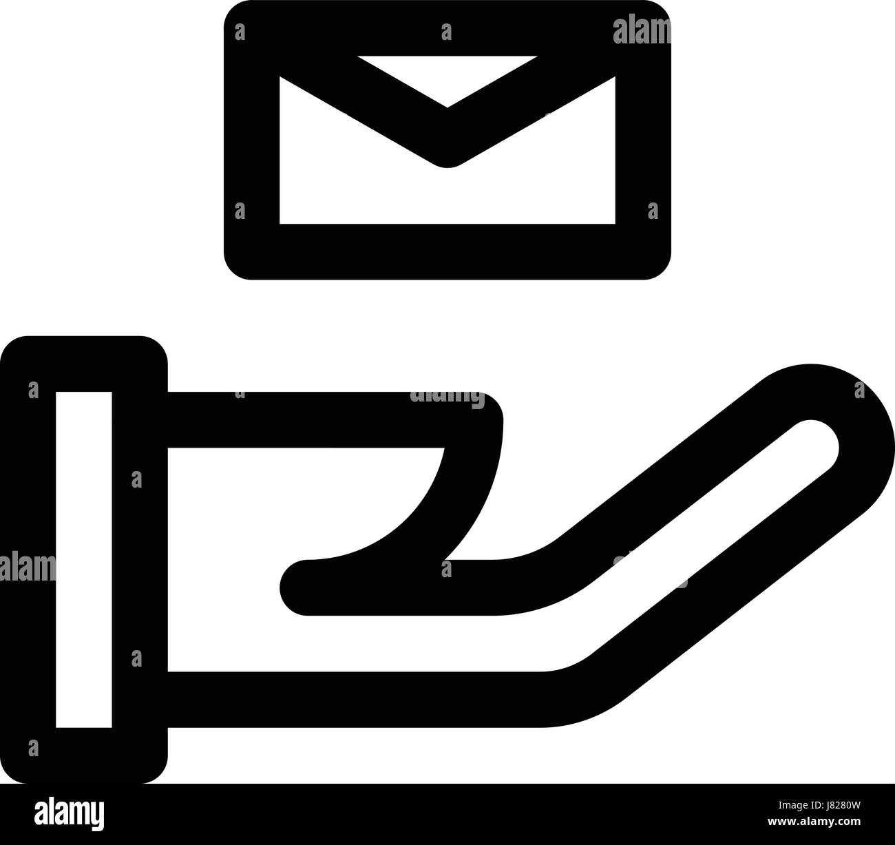 Hand with mail Black and White Stock Photos & Images - Alamy