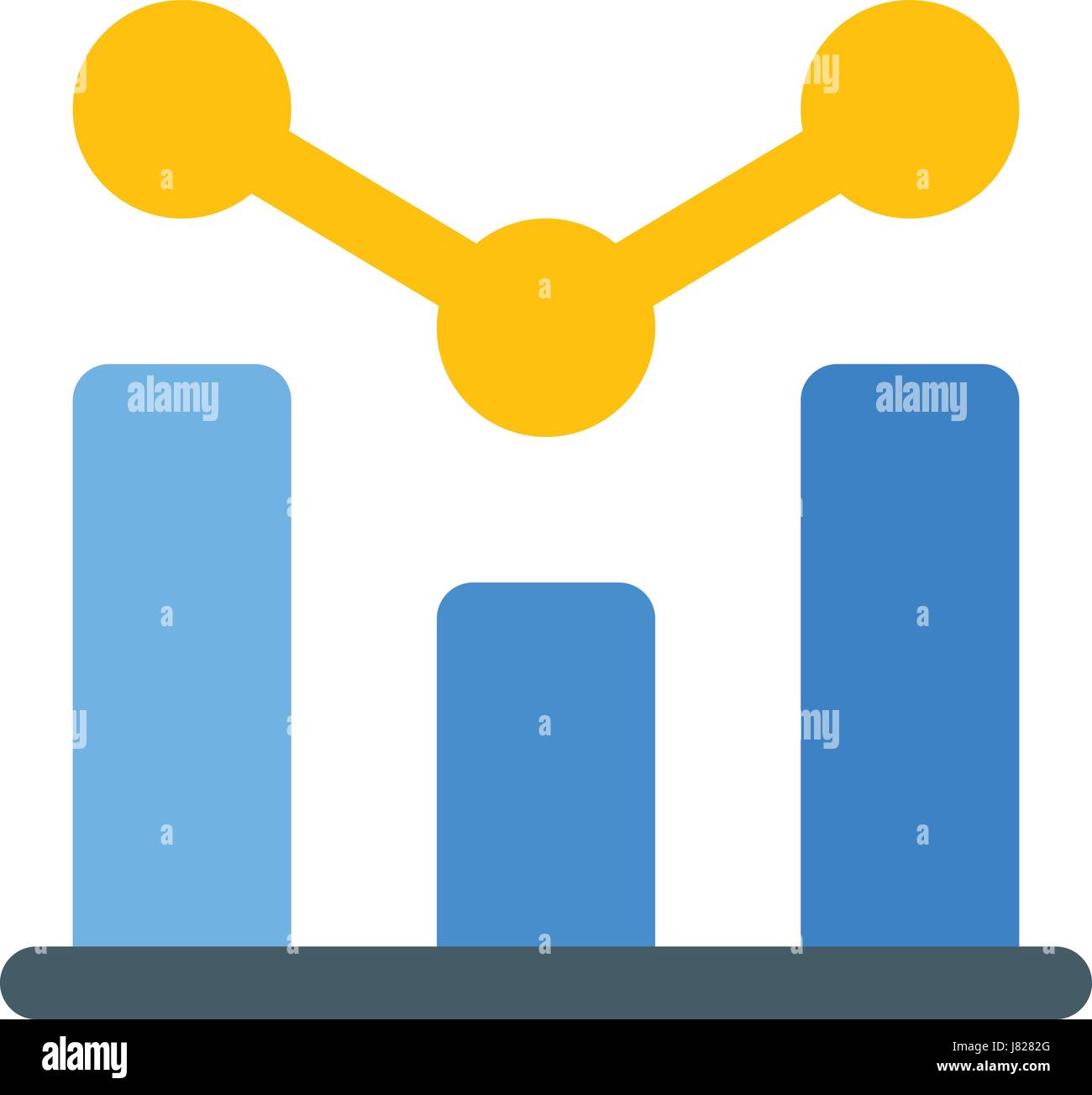 Points connected chart icon Stock Vector Images - Alamy