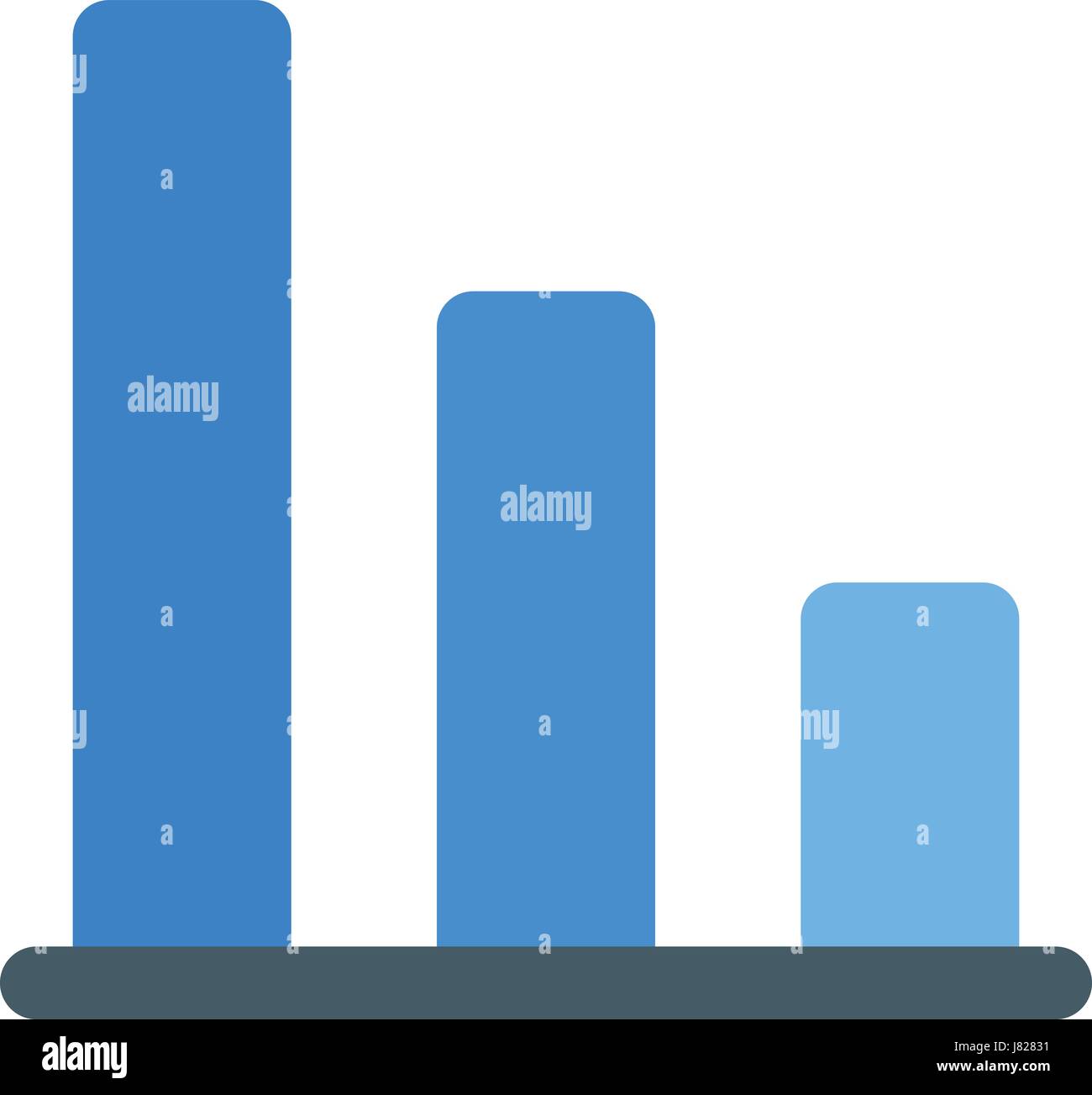 vertical down bar chart Stock Vector Image & Art - Alamy