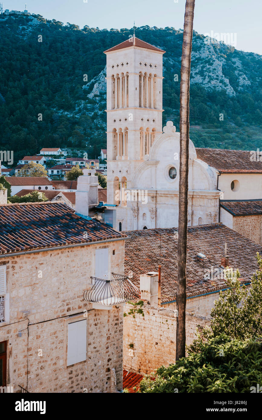 Church in city of Hvar, Croatia Stock Photo - Alamy