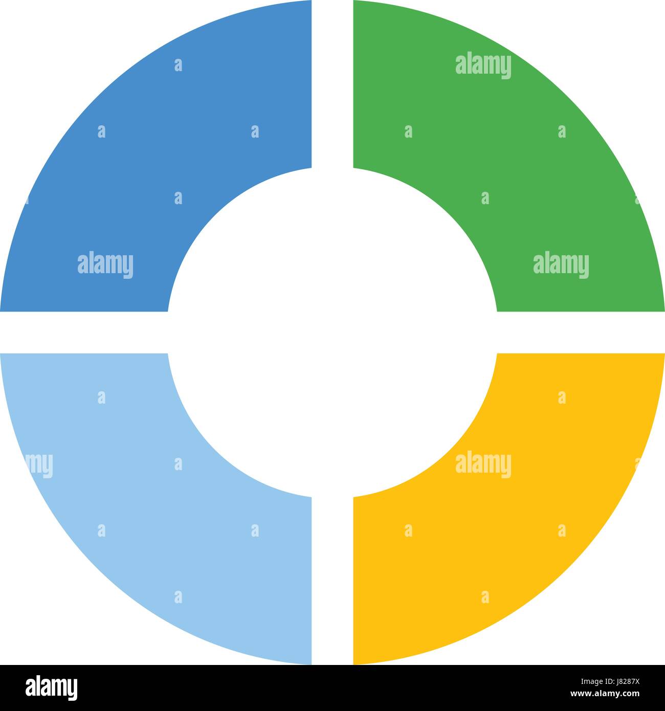 four parts doughnut chart Stock Vector Image & Art - Alamy