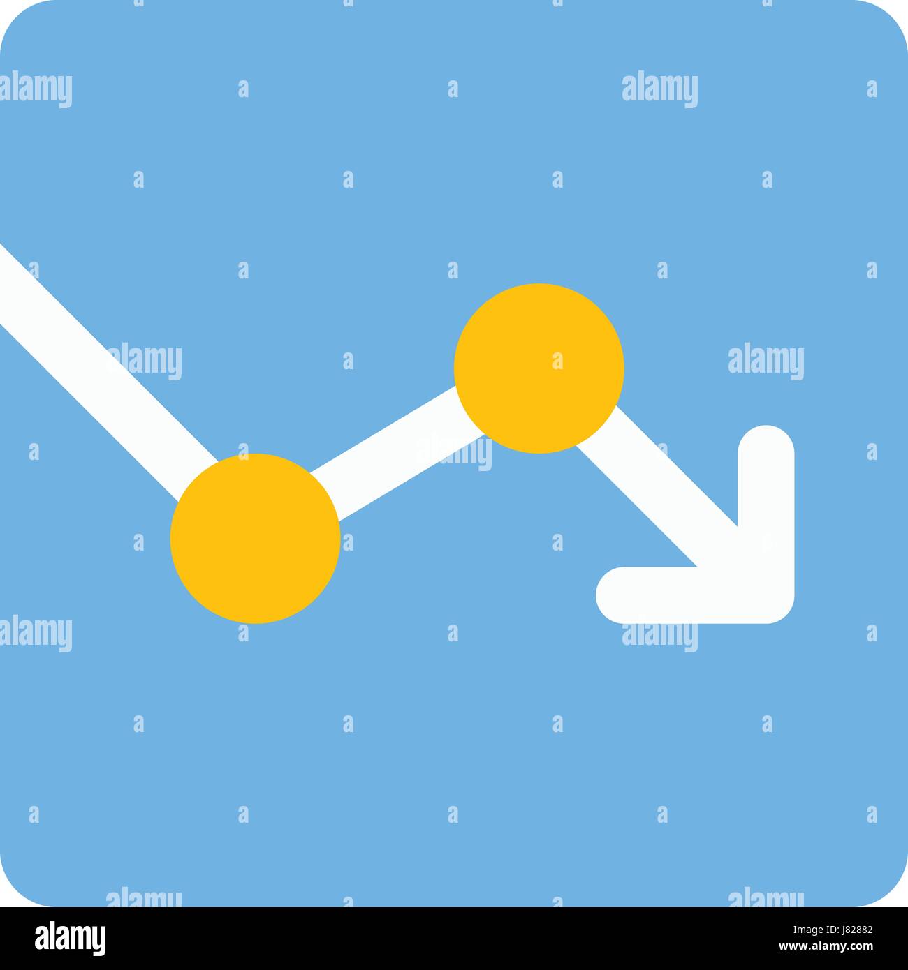 downtrend line chart Stock Vector Image & Art - Alamy