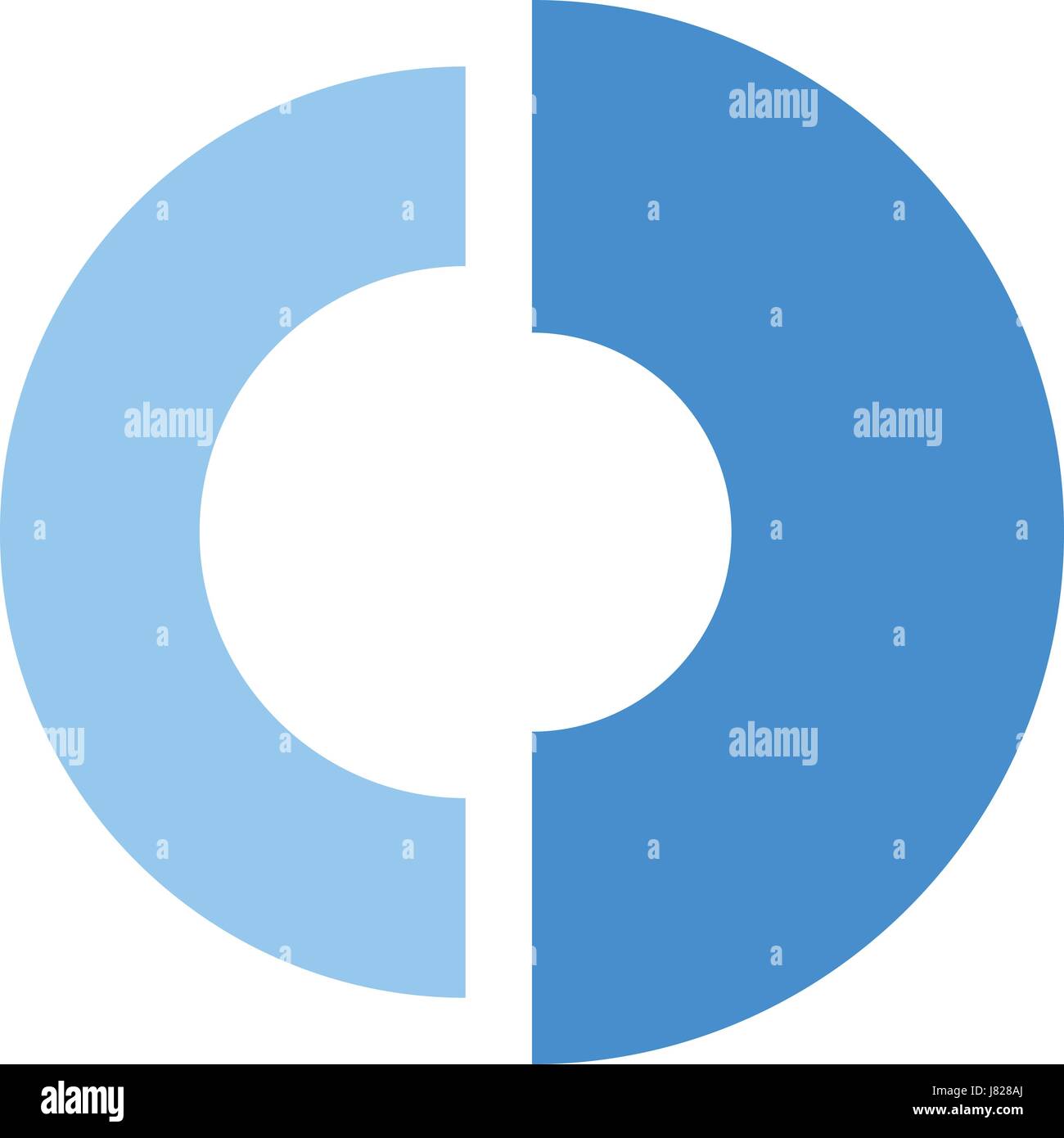half doughnut chart Stock Vector Image & Art - Alamy