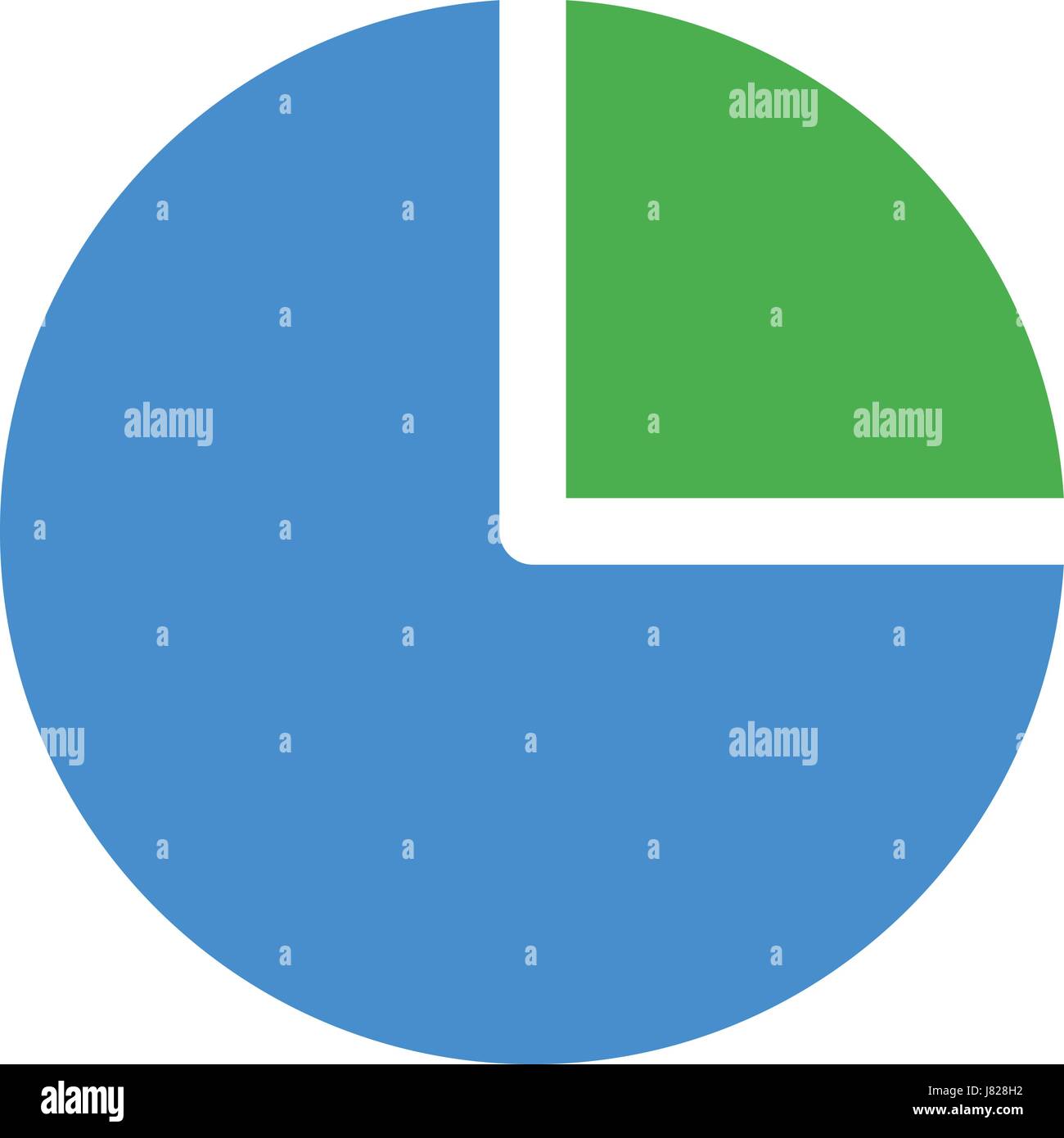 pie chart quarter Stock Vector Image & Art - Alamy