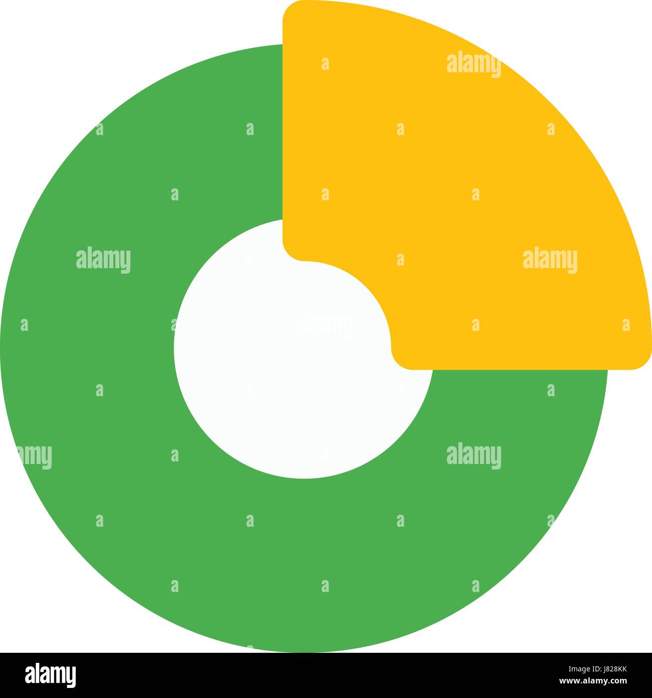 quarter doughnut chart Stock Vector Image & Art - Alamy