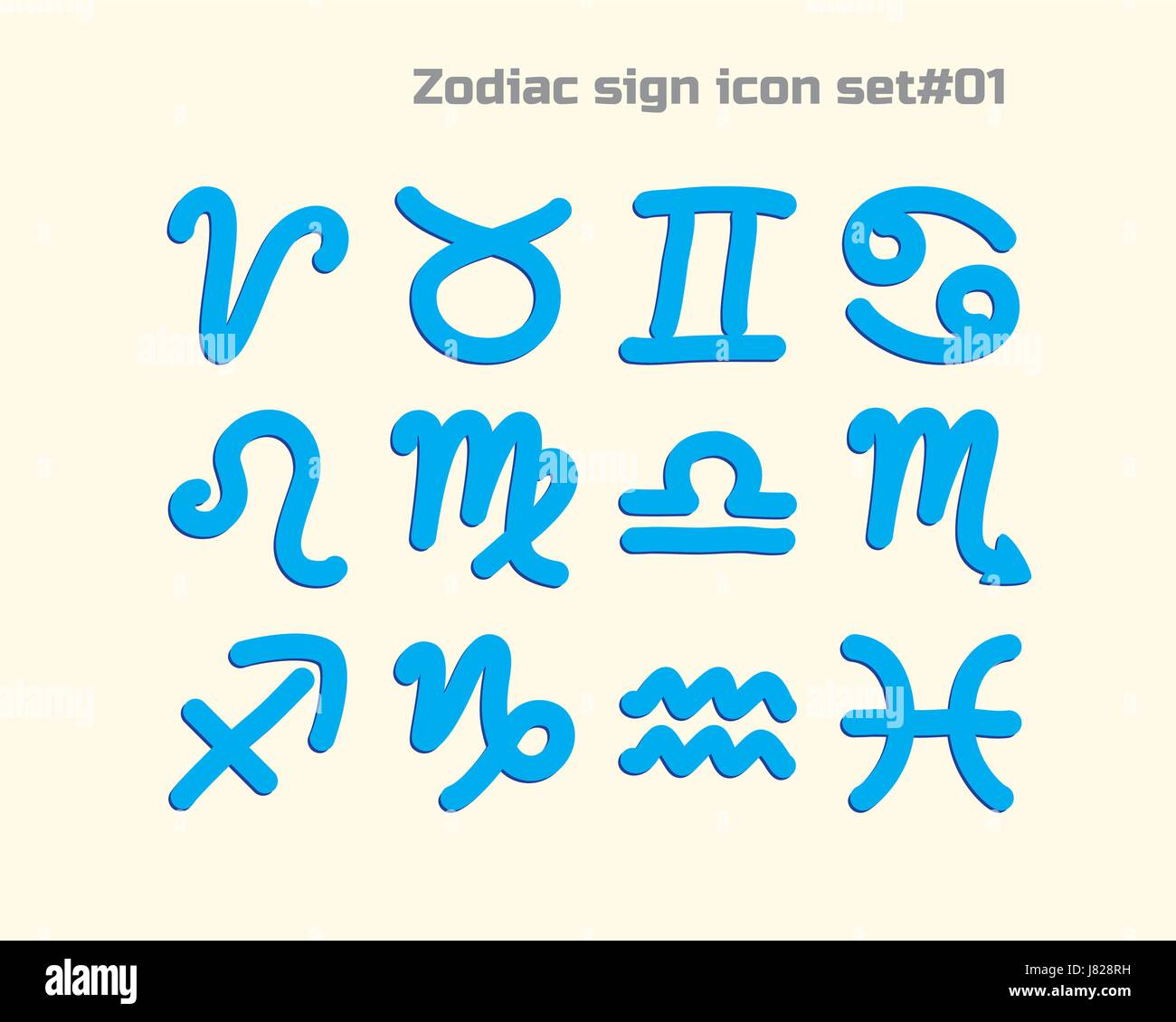 Aries zodiac sign flat Stock Vector Images - Alamy