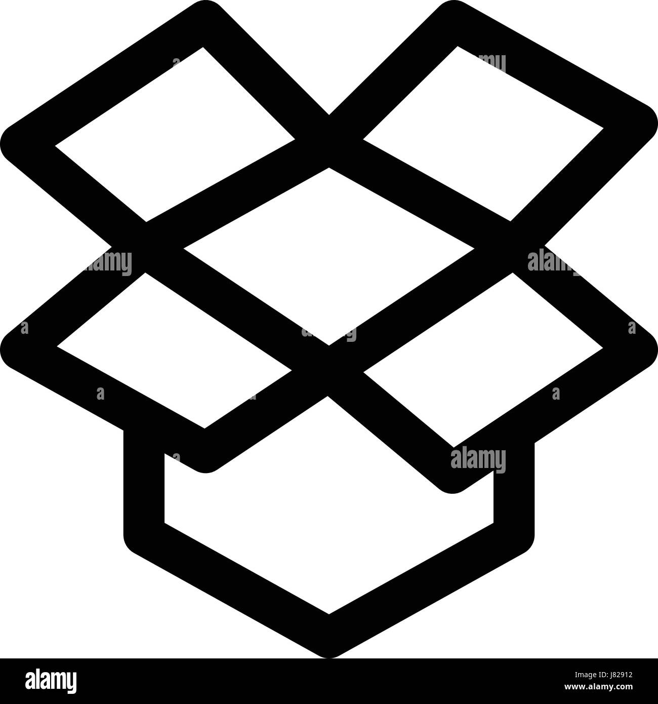 Dropbox icon logo Stock Vector Images - Alamy