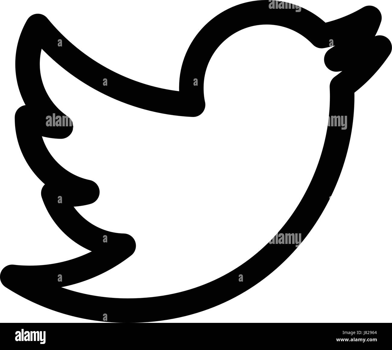Twitter bird illustration Black and White Stock Photos & Images - Alamy