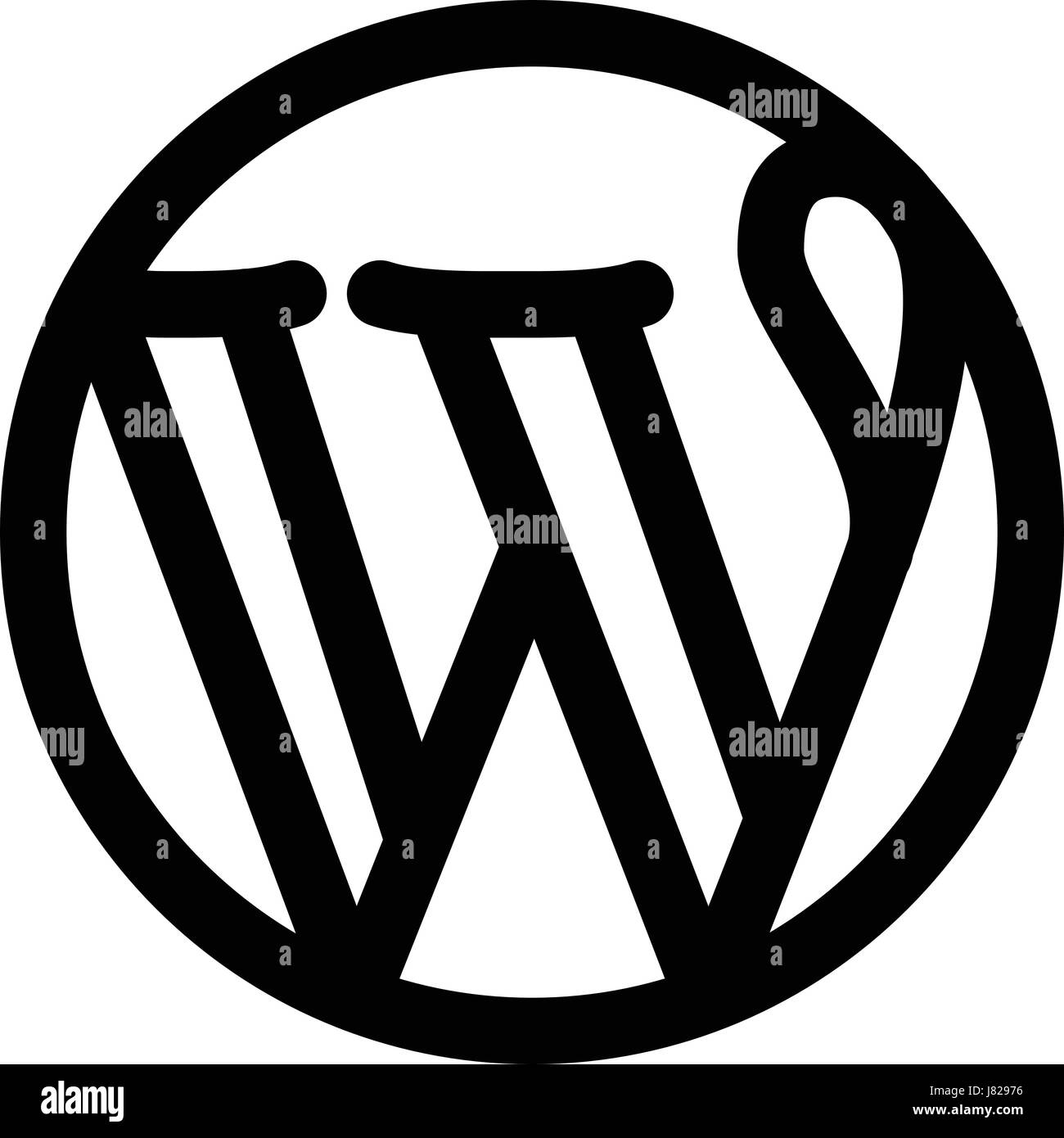 Wordpress logo Black and White Stock Photos & Images - Alamy